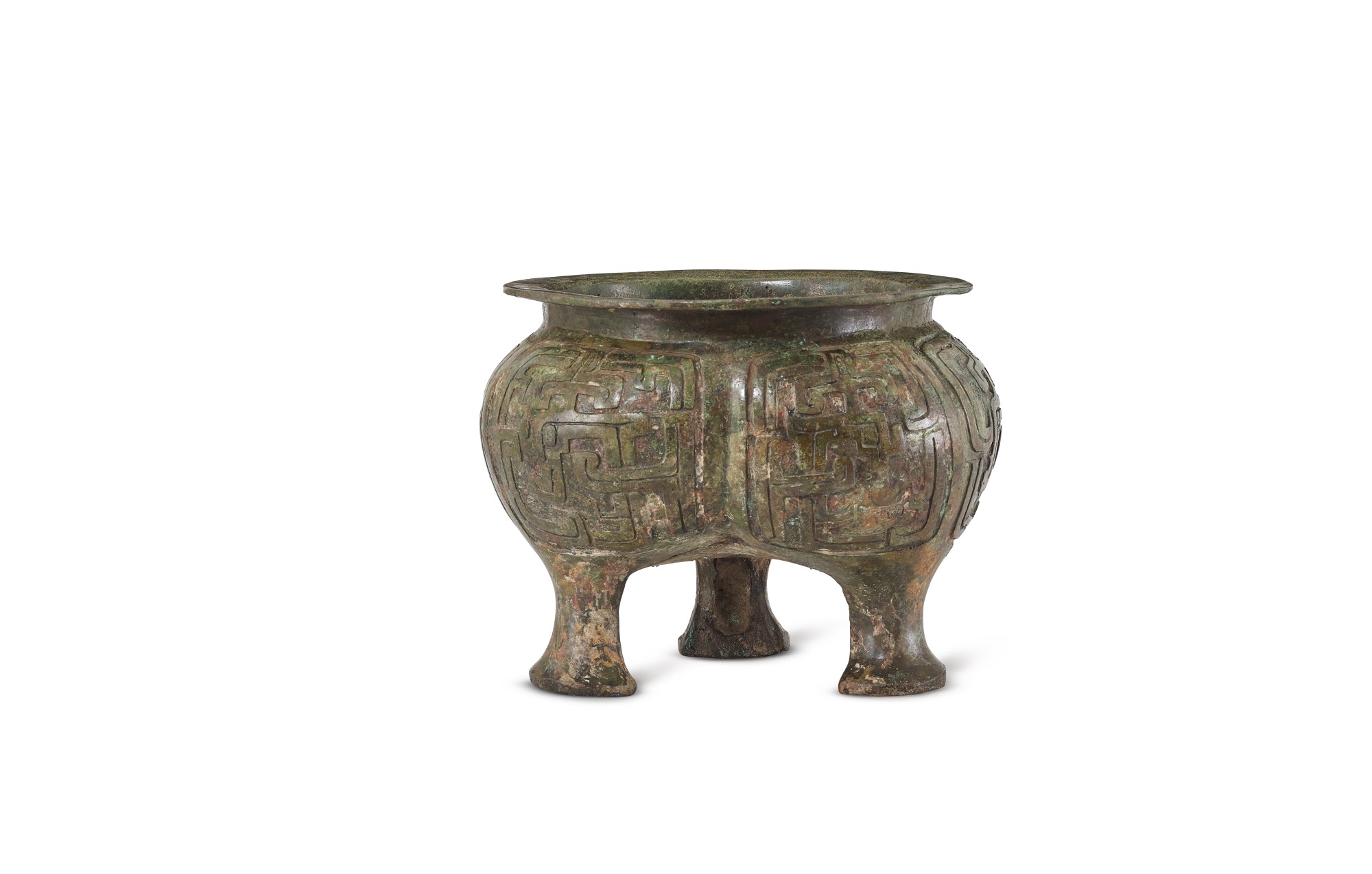 An archaic bronze ritual food vessel, li Late Western Zhou dynasty 西周晚期 ...