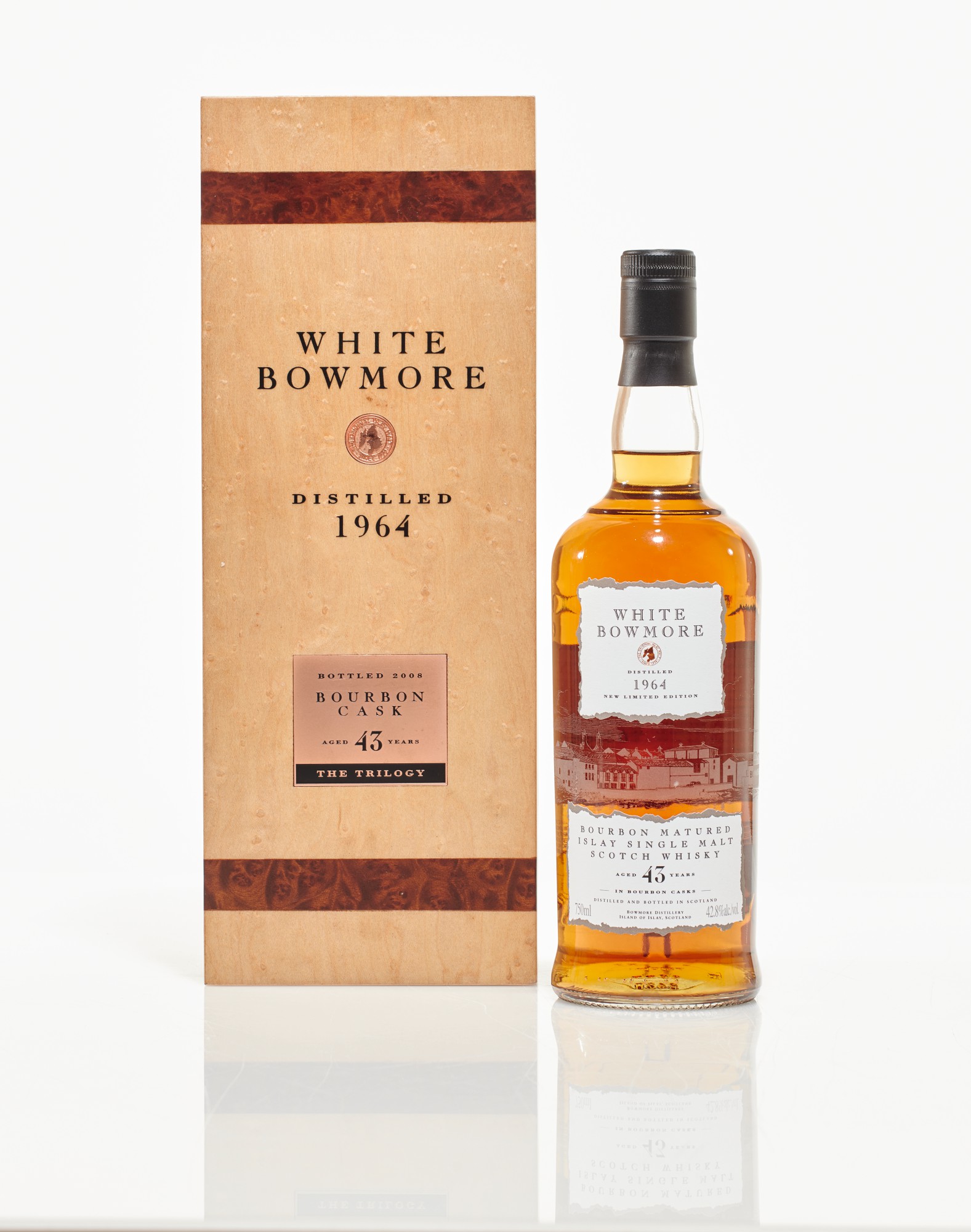 Bowmore White Bourbon Cask 43 Year Old 42.8 abv 1964 (1 BT75cl ...
