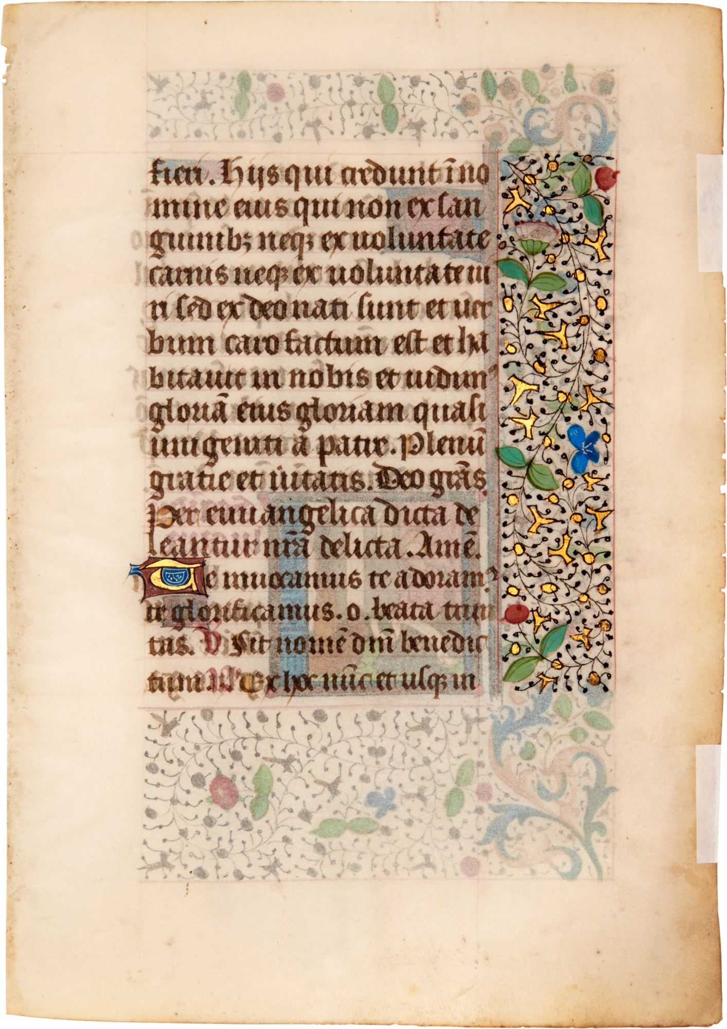 St Luke writing, miniature from a Book of Hours, [France, mid-15th ...