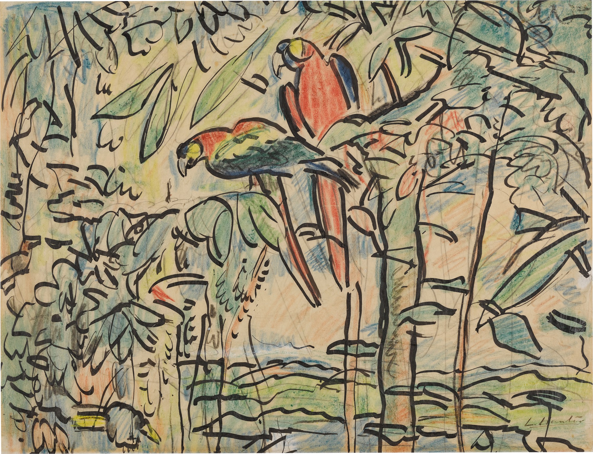 Parrots | The Way of Colour: Pictures from the Harrison Collection ...