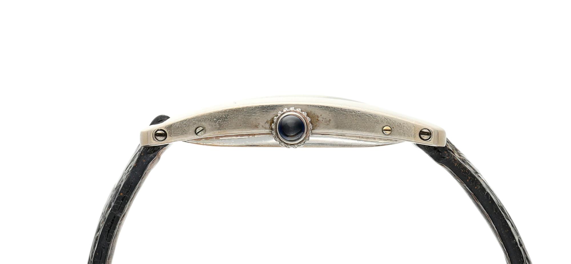 Tank Cintrée, A white gold rectangular wristwatch, Circa 1968 | Icons ...