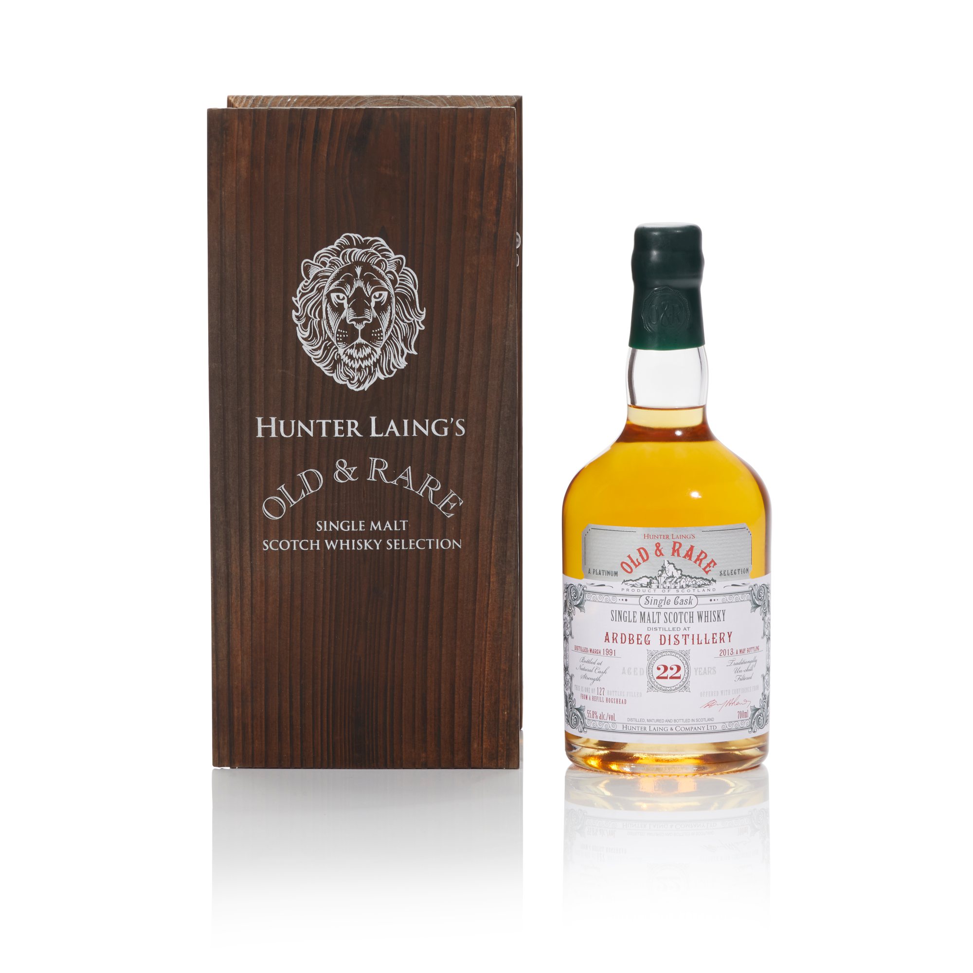 Ardbeg Hunter Laing Old & Rare Platinum 22 Year Old 55.8 abv 1991 (1 ...