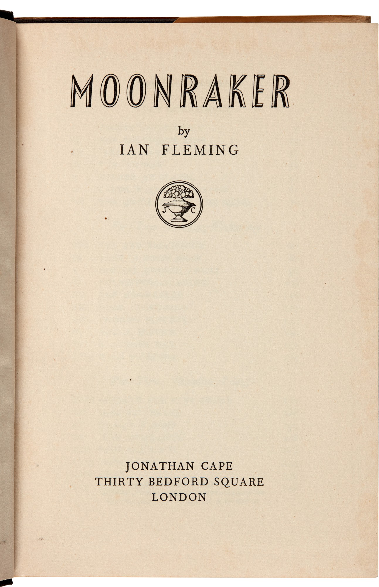Ian Fleming | Moonraker, 1955, first edition, dust-jacket | Books ...