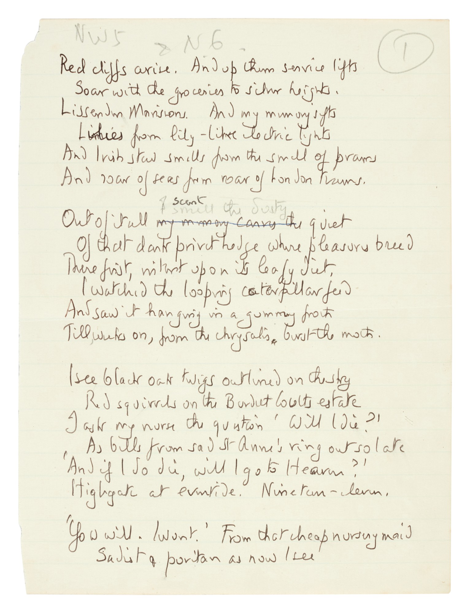 John Betjeman | Five autograph manuscript and typescript poems | Barnebys