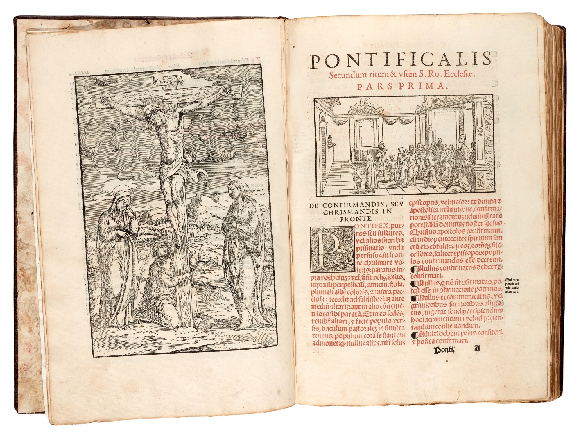 Pontificale Romanum, Venice, Giunta, 1572, contemporary calf gilt ...