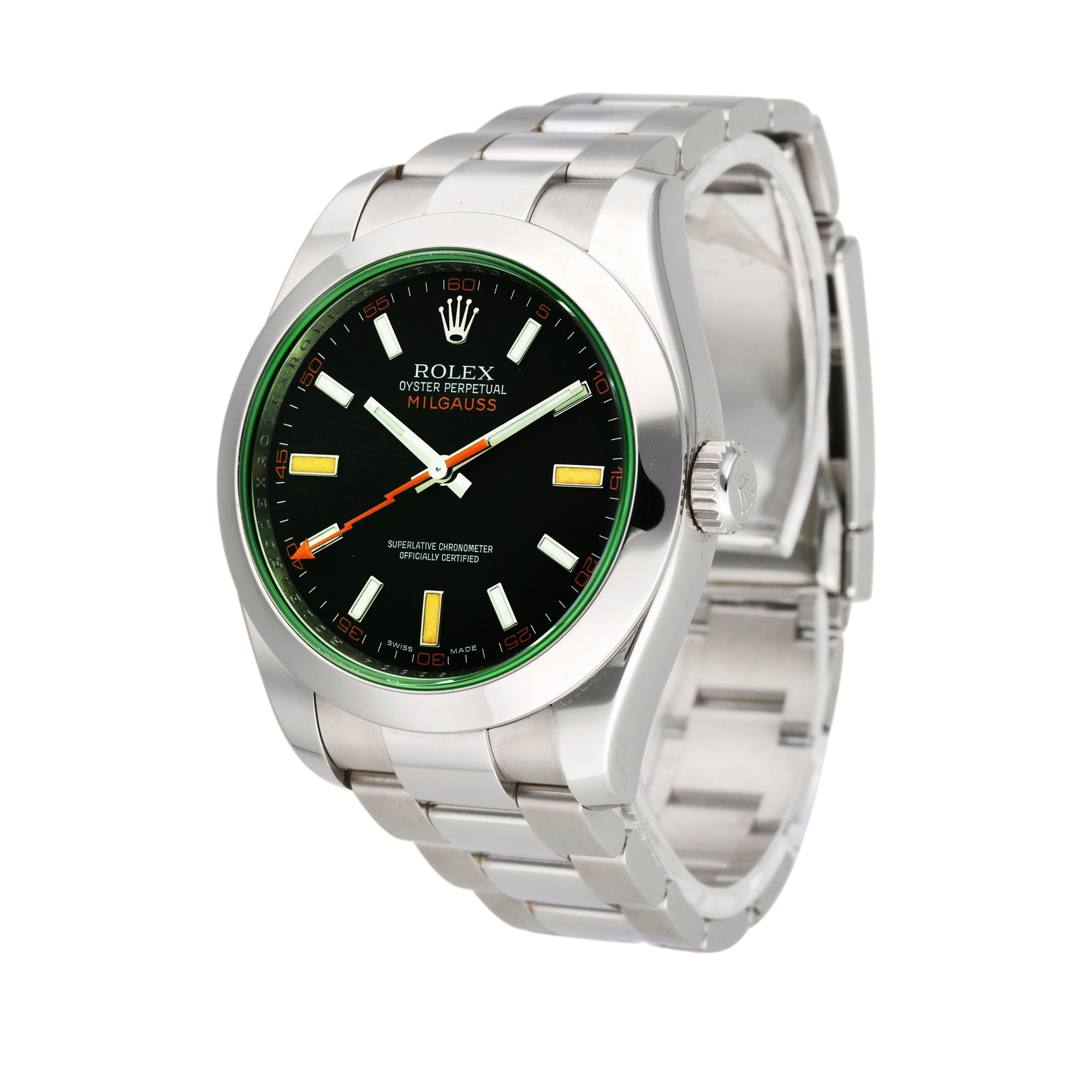 Reference 116400GV Milgauss | A stainless steel automatic antimagnetic ...
