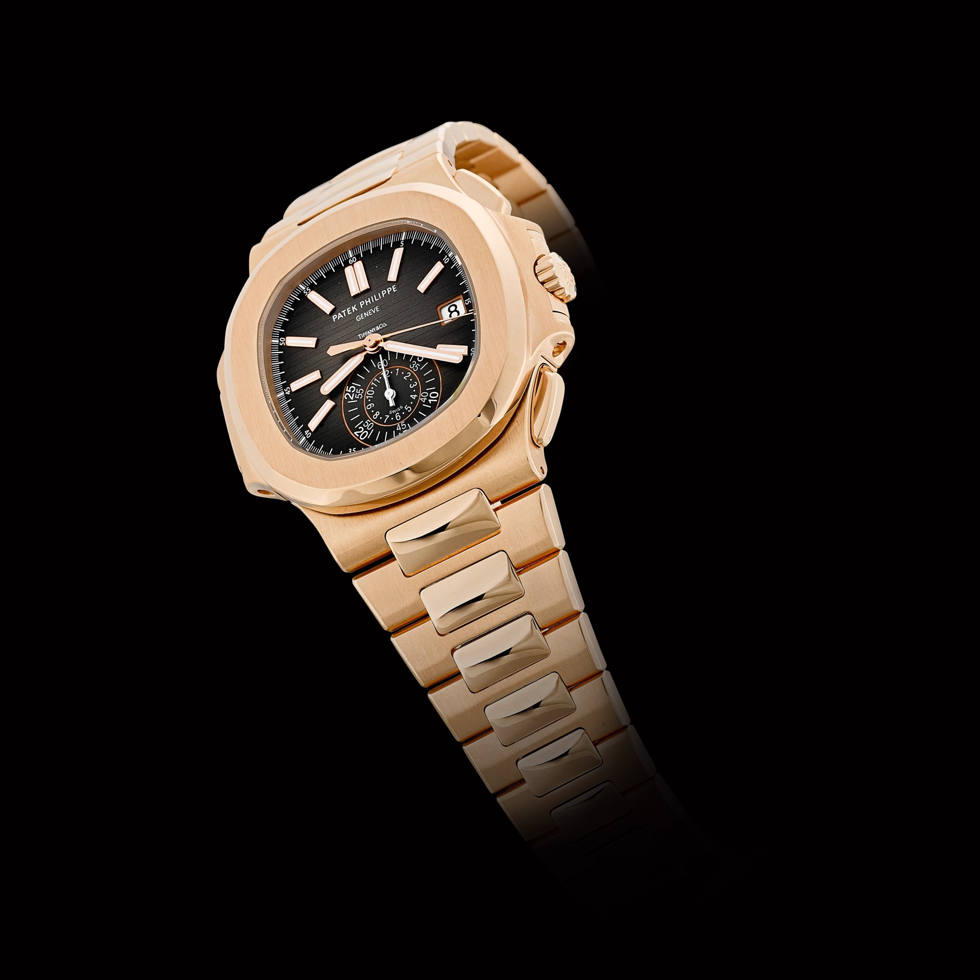 Nautilus, Reference 5980 | A pink gold flyback chronograph bracelet ...