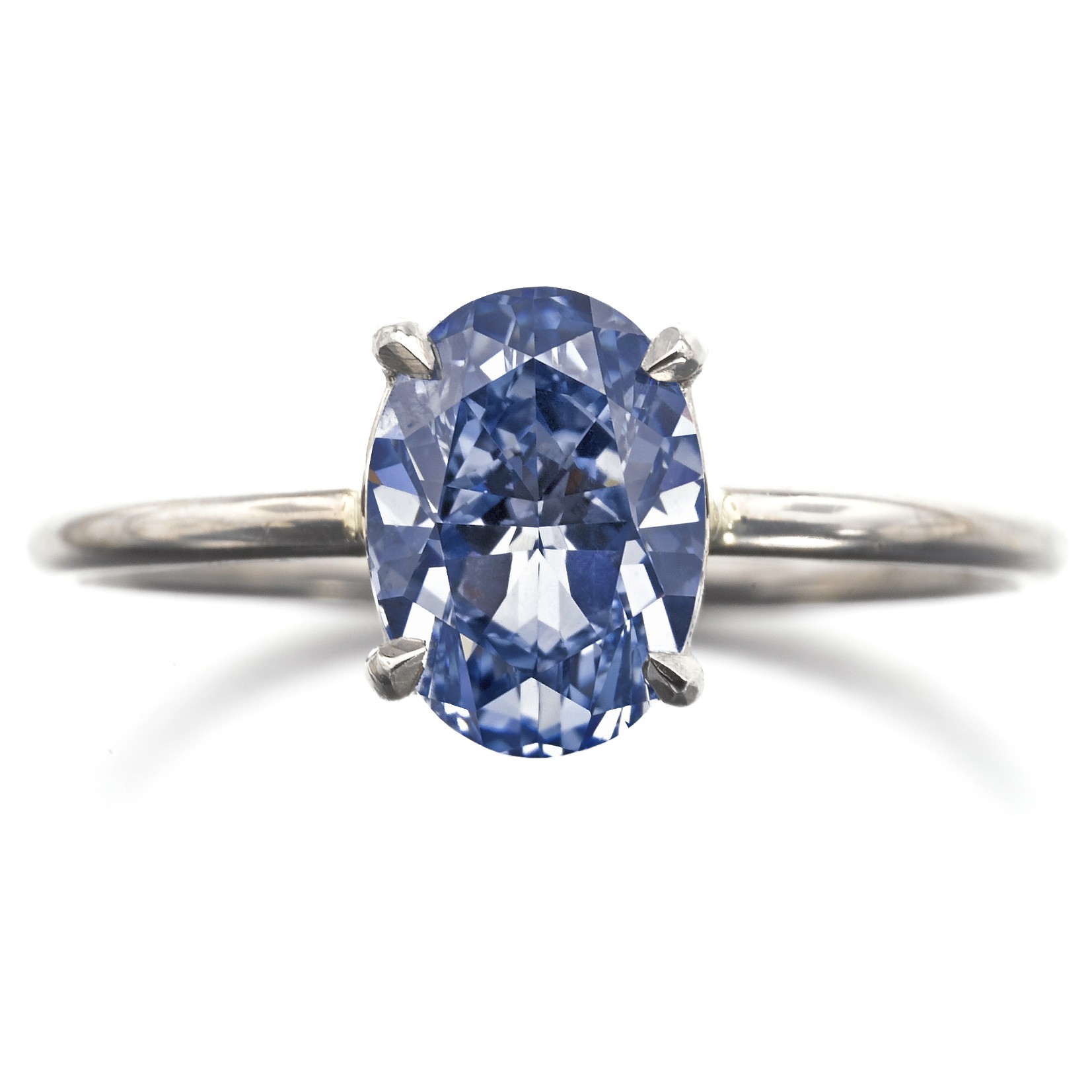 Fancy Vivid Blue diamond ring | 艷彩藍色鑽石戒指 | Magnificent Jewels and Noble ...