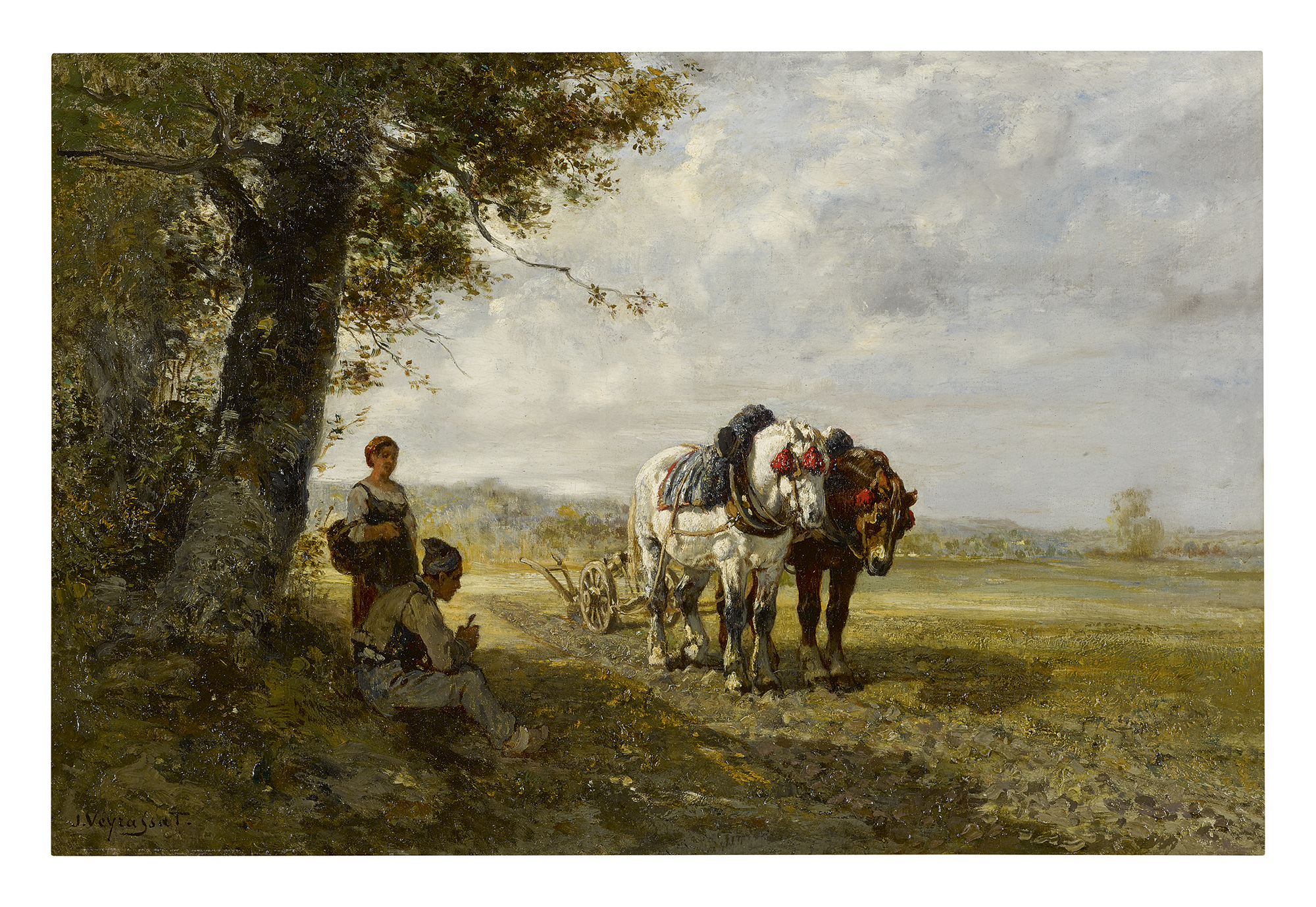 JULES-JACQUES VEYRASSAT | AN AFTERNOON'S RESPITE | Old Masters Online ...