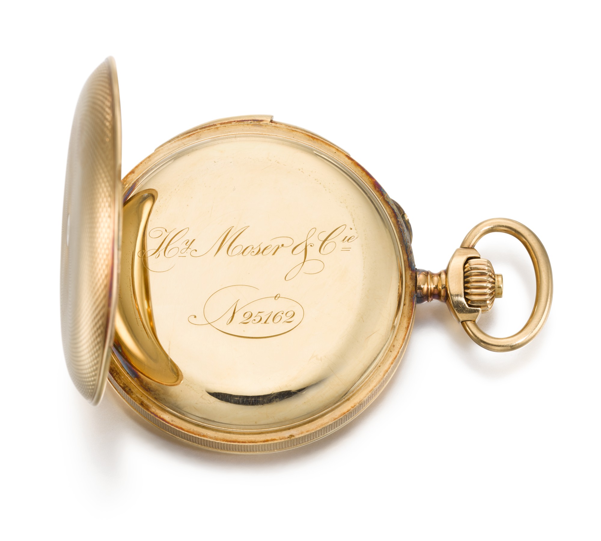 HY MOSER & CIE | A GOLD HUNTING CASED MINUTE REPEATING KEYLESS LEVER ...