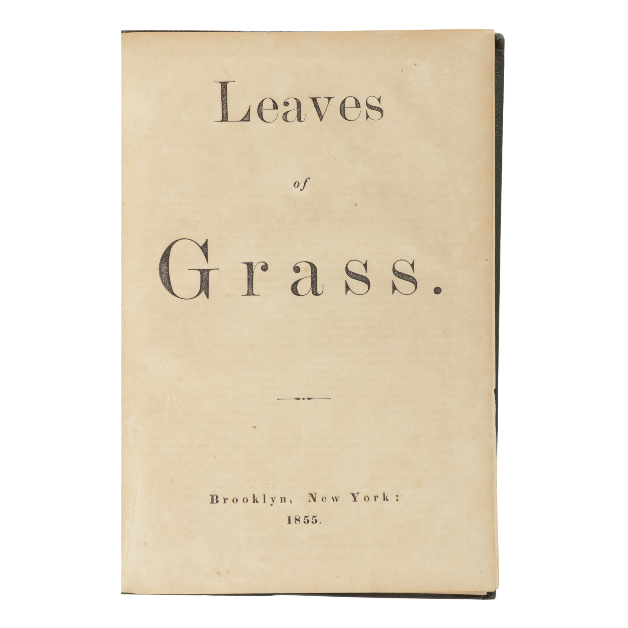WHITMAN, WALT | Leaves of Grass. Brooklyn: [For the author by Andrew ...