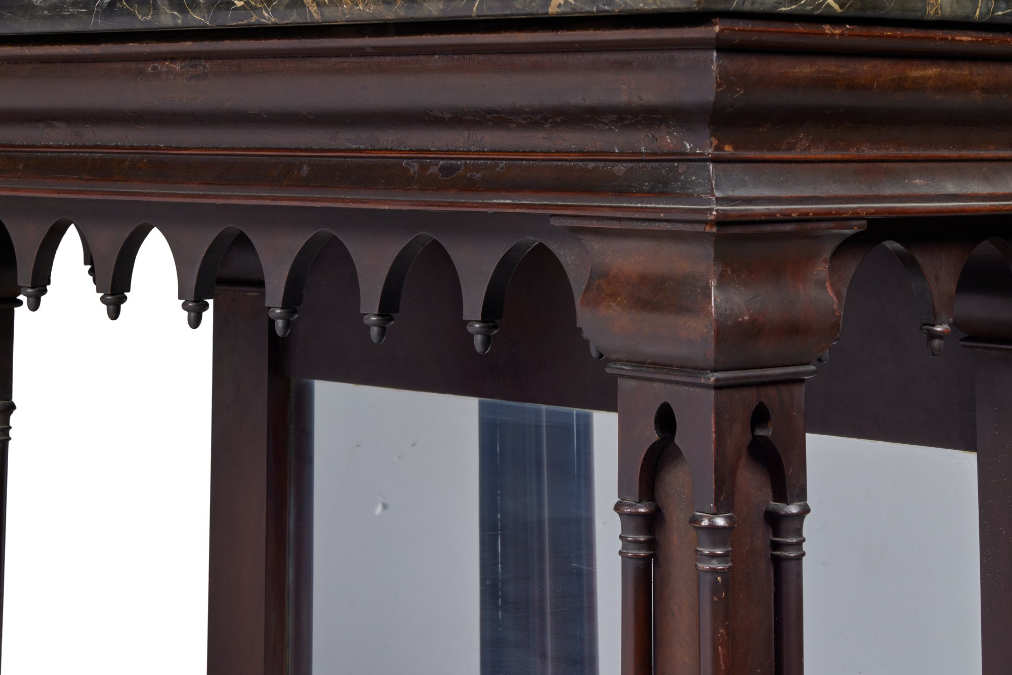 A Rare Gothic Revival Figured Mahogany Pier Table, Joseph Meeks and ...