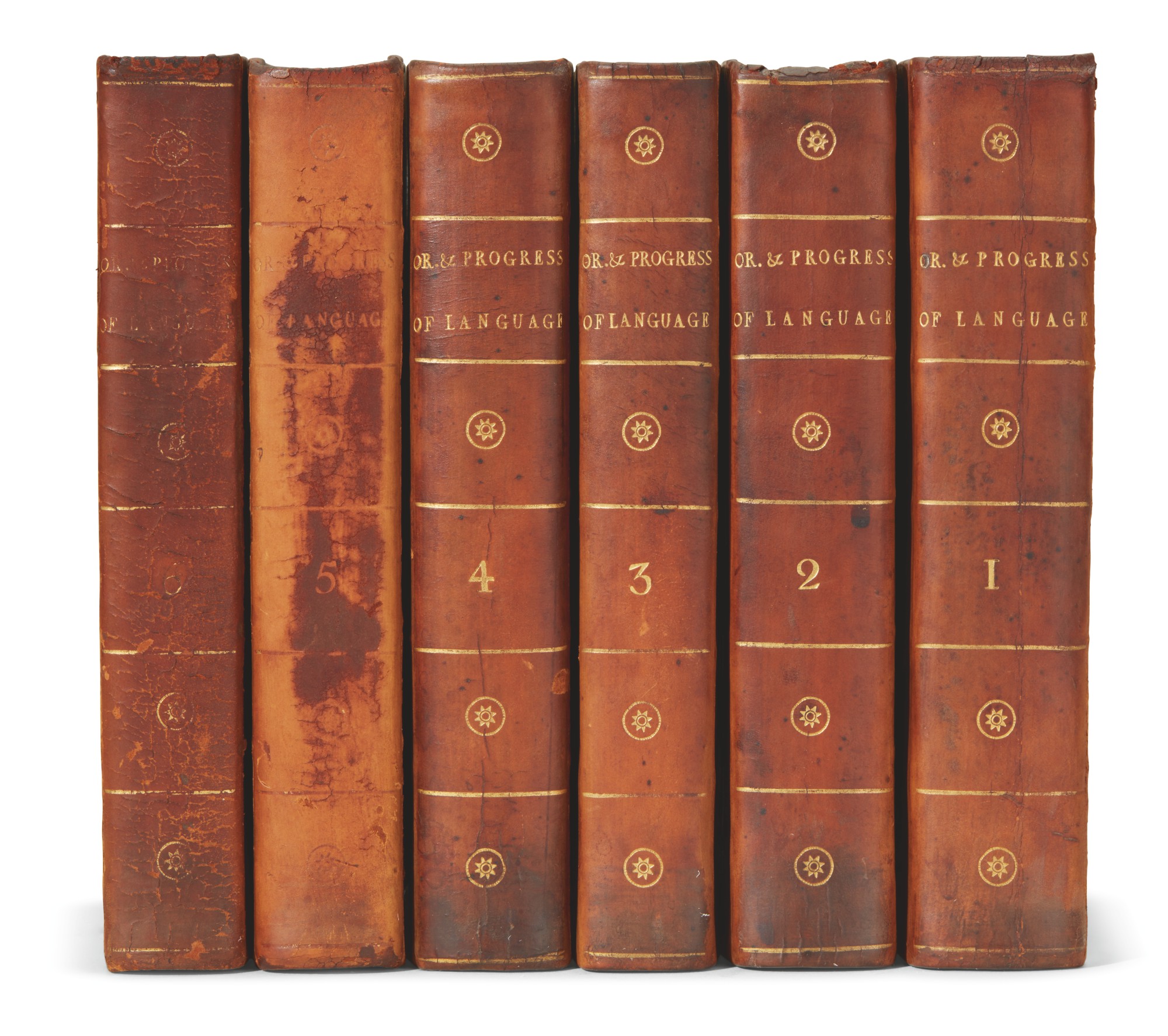 Monboddo, Of the Origin and Progress of Language, 1774-92, 6 volumes ...
