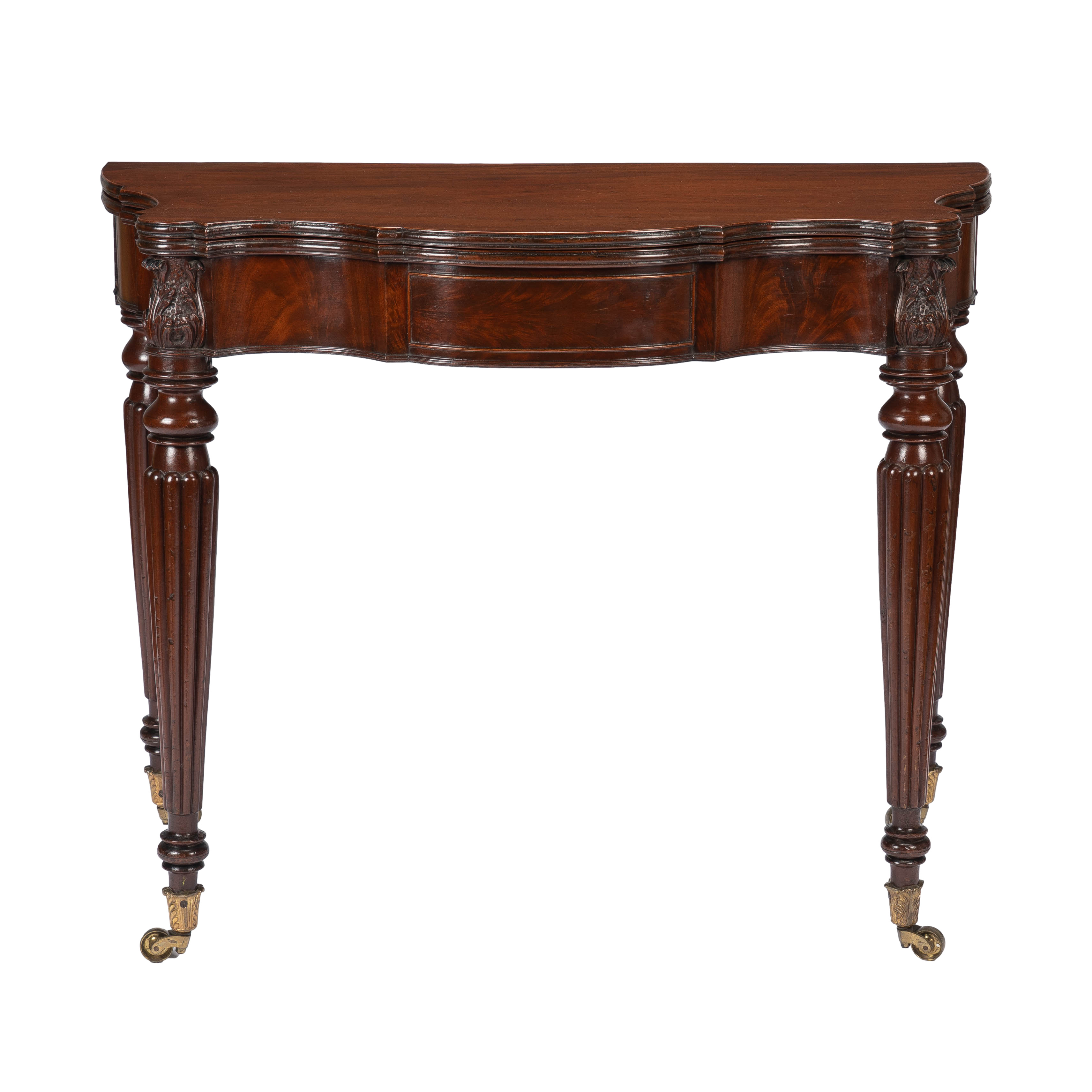 Samuel Field MacIntire Antique American Federal Mahogany Flip-Top Games ...