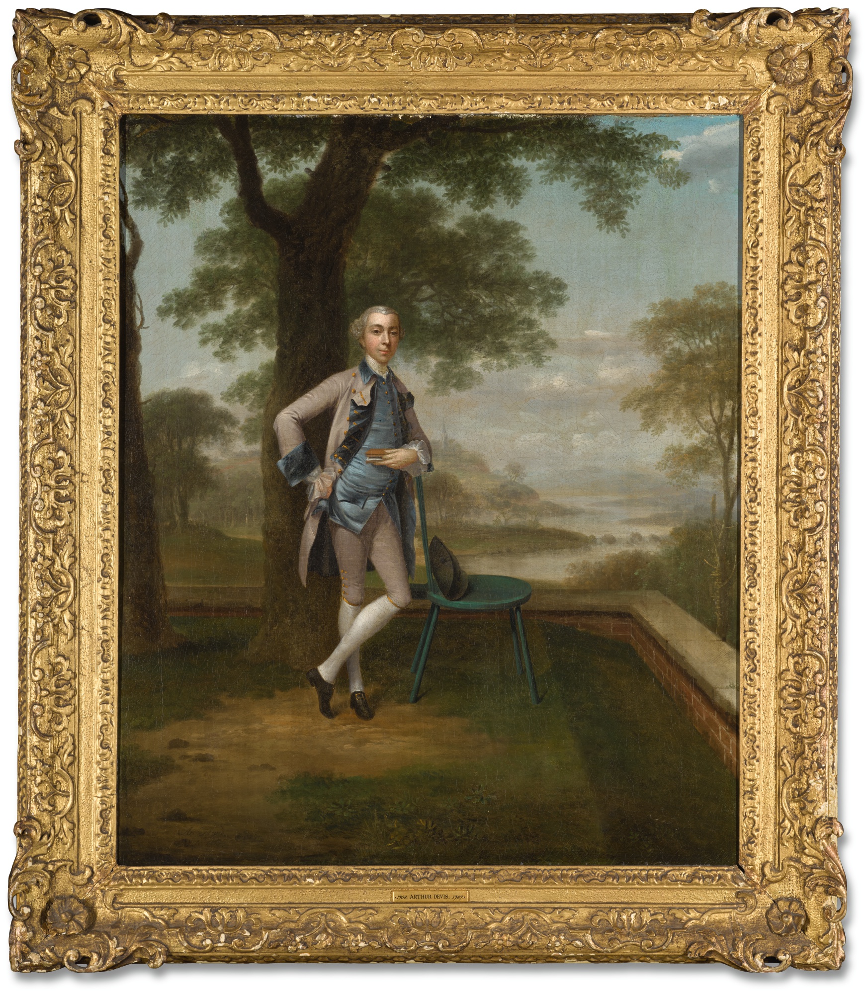 ARTHUR DEVIS | PORTRAIT OF A GENTLEMAN, FULL-LENGTH, STANDING ON A ...