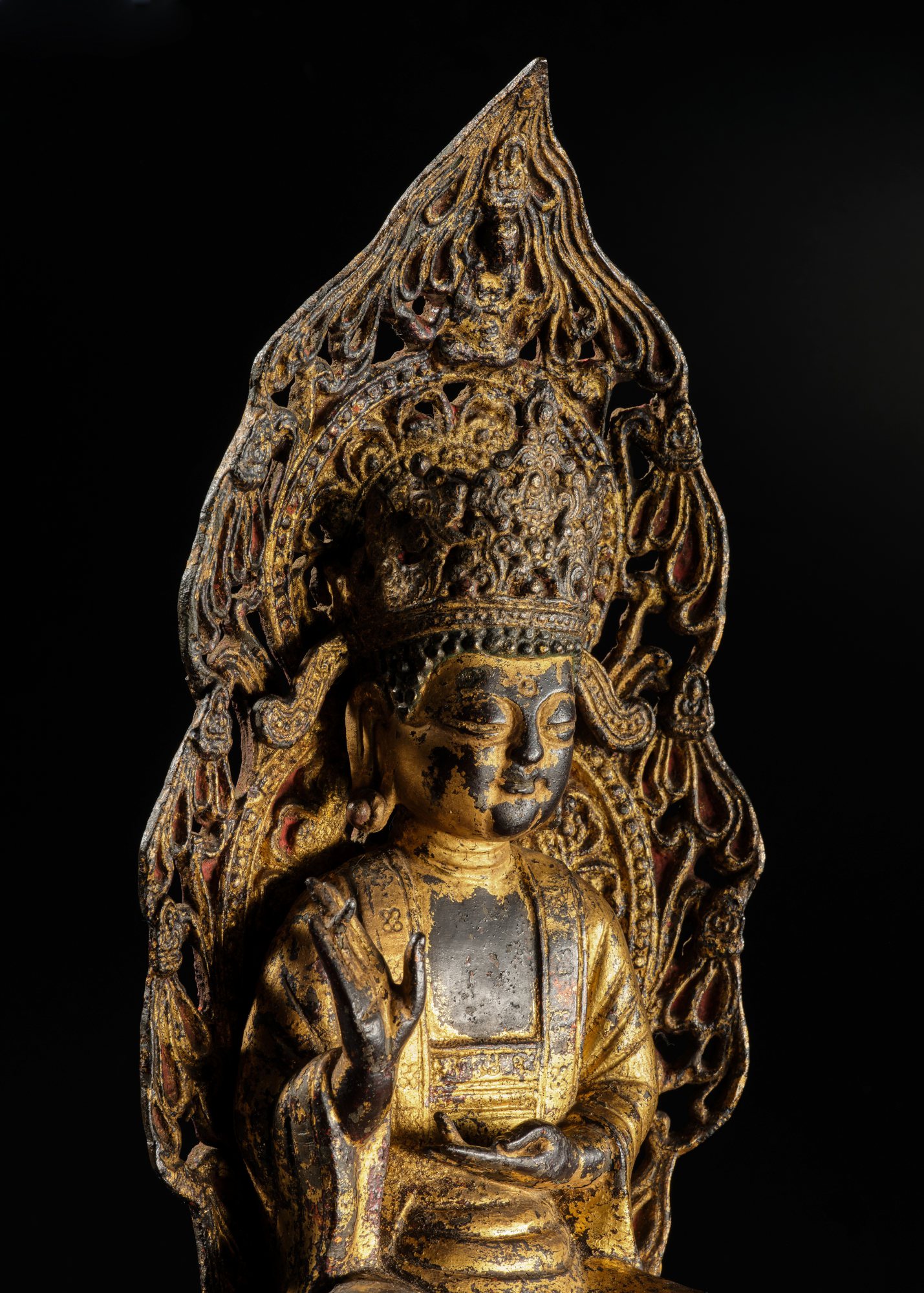 A large gilt-bronze figure of a bodhisattva, Korea, circa 14th century ...