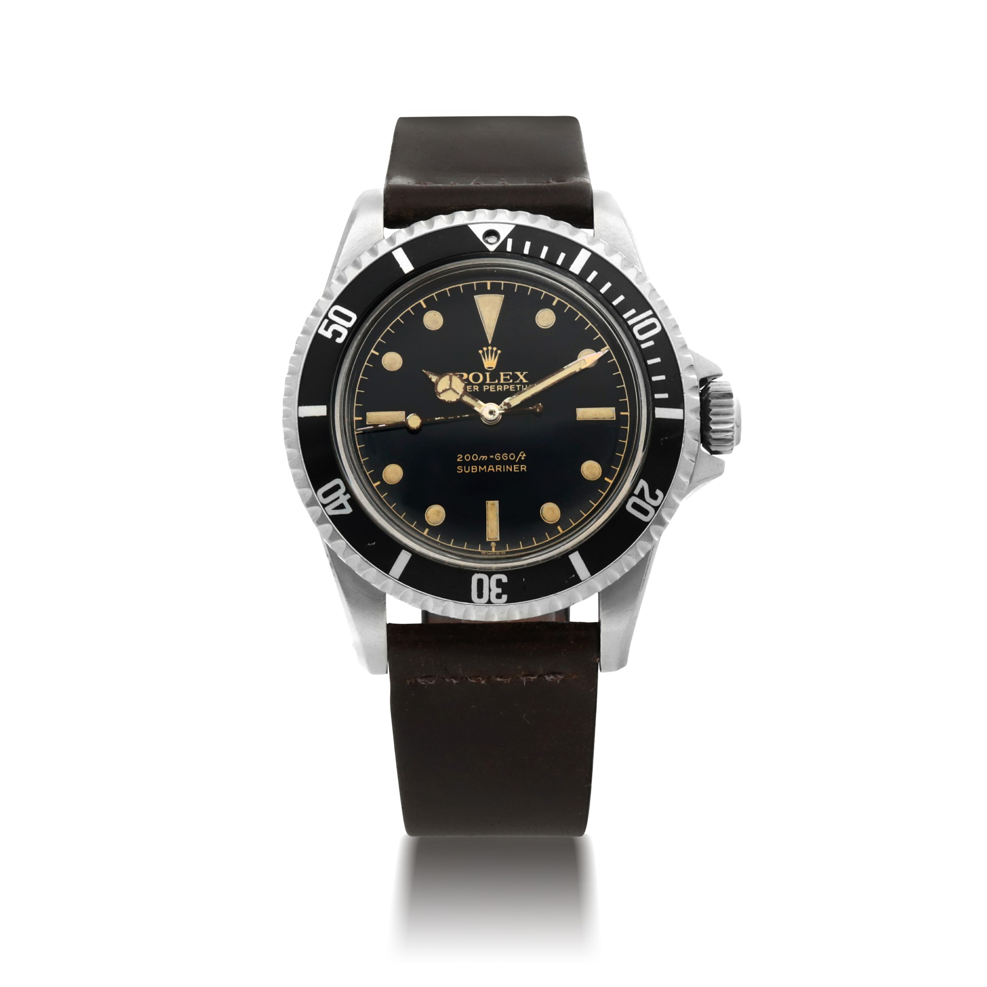 ROLEX | SUBMARINER, REF 5512 STAINLESS STEEL WRISTWATCH WITH POINTED ...