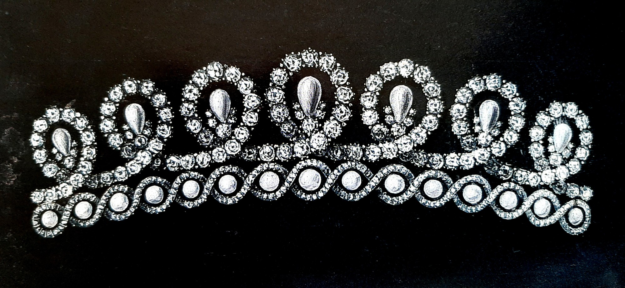 Musy | Magnificent and Historic Natural pearl and diamond tiara ...