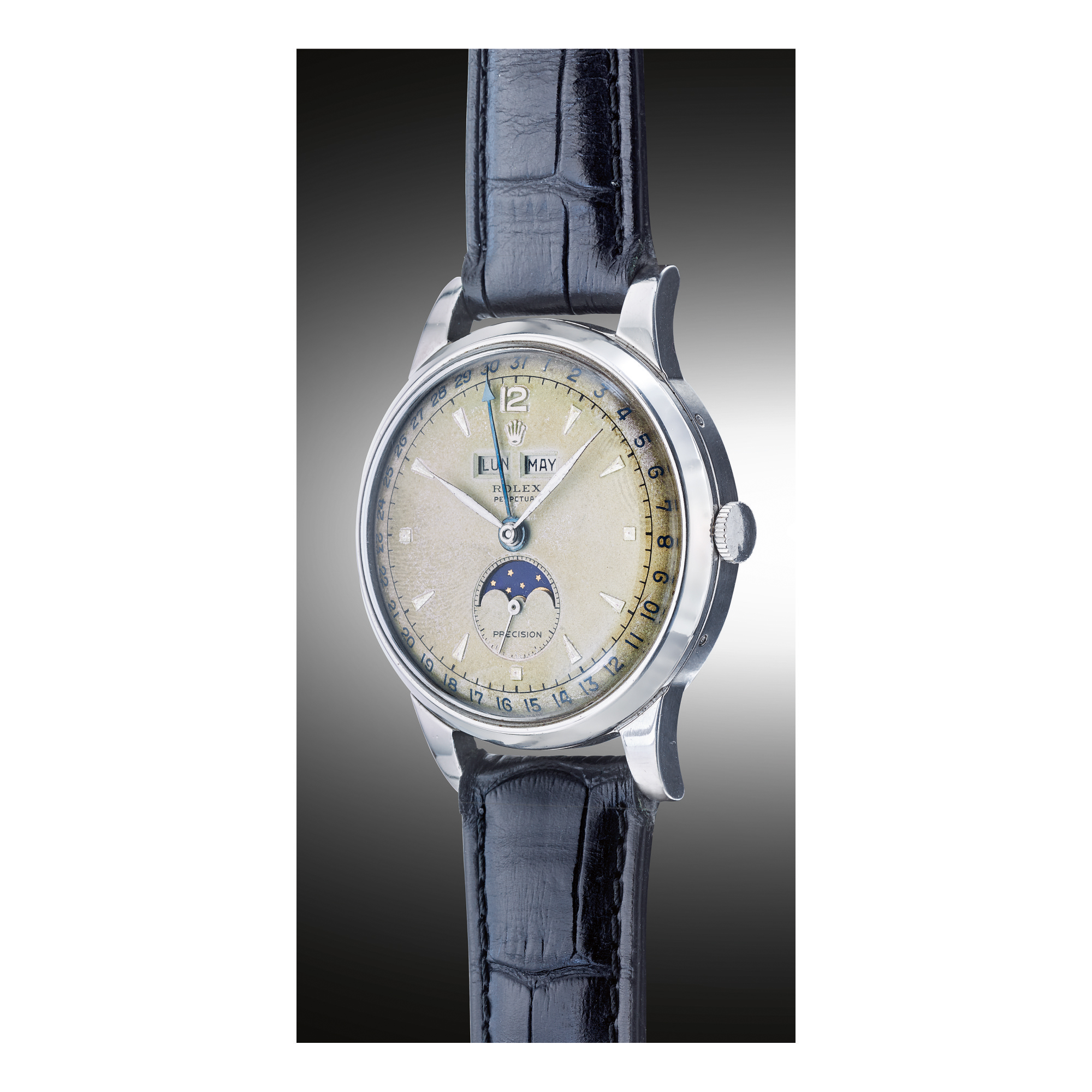 ROLEX | REF 8171 'PADELLONE', A STAINLESS STEEL TRIPLE CALENDAR ...