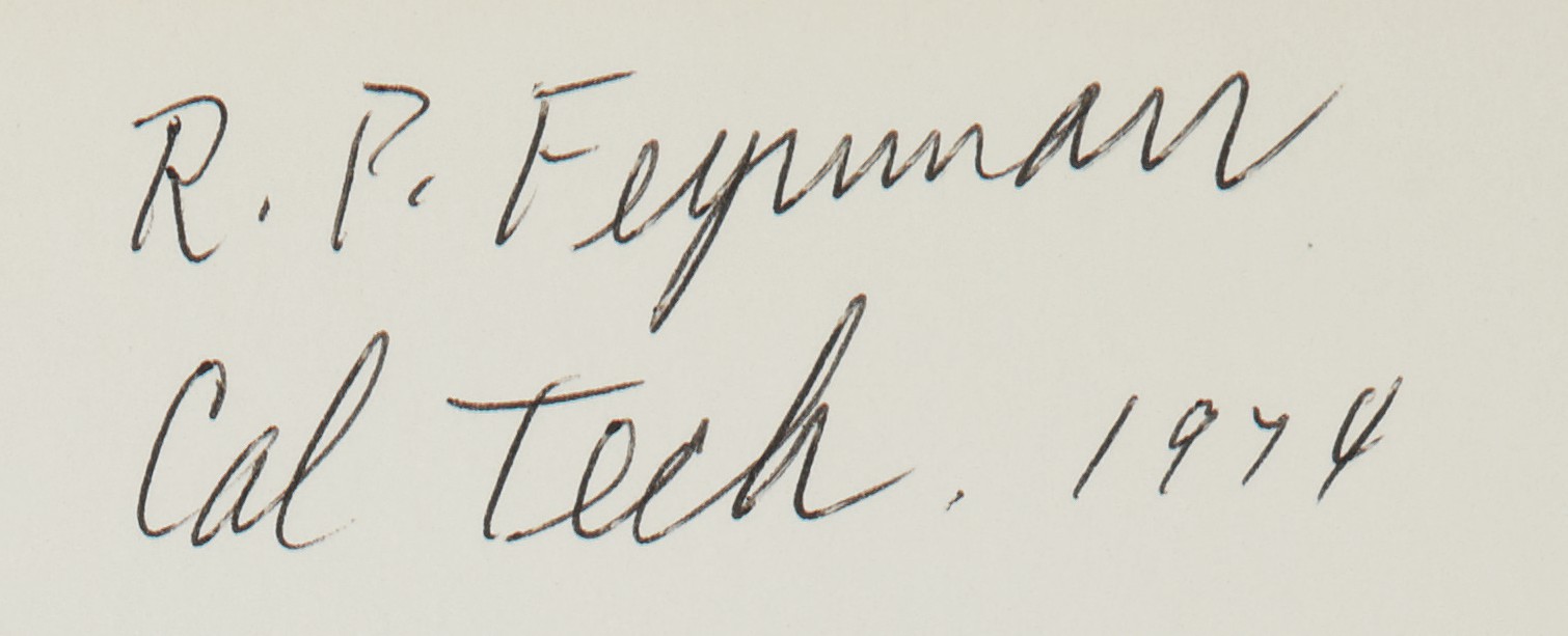 FEYNMAN, RICHARD P. | PHOTON-HADRON INTERACTIONS. FIRST EDITION, SIGNED ...