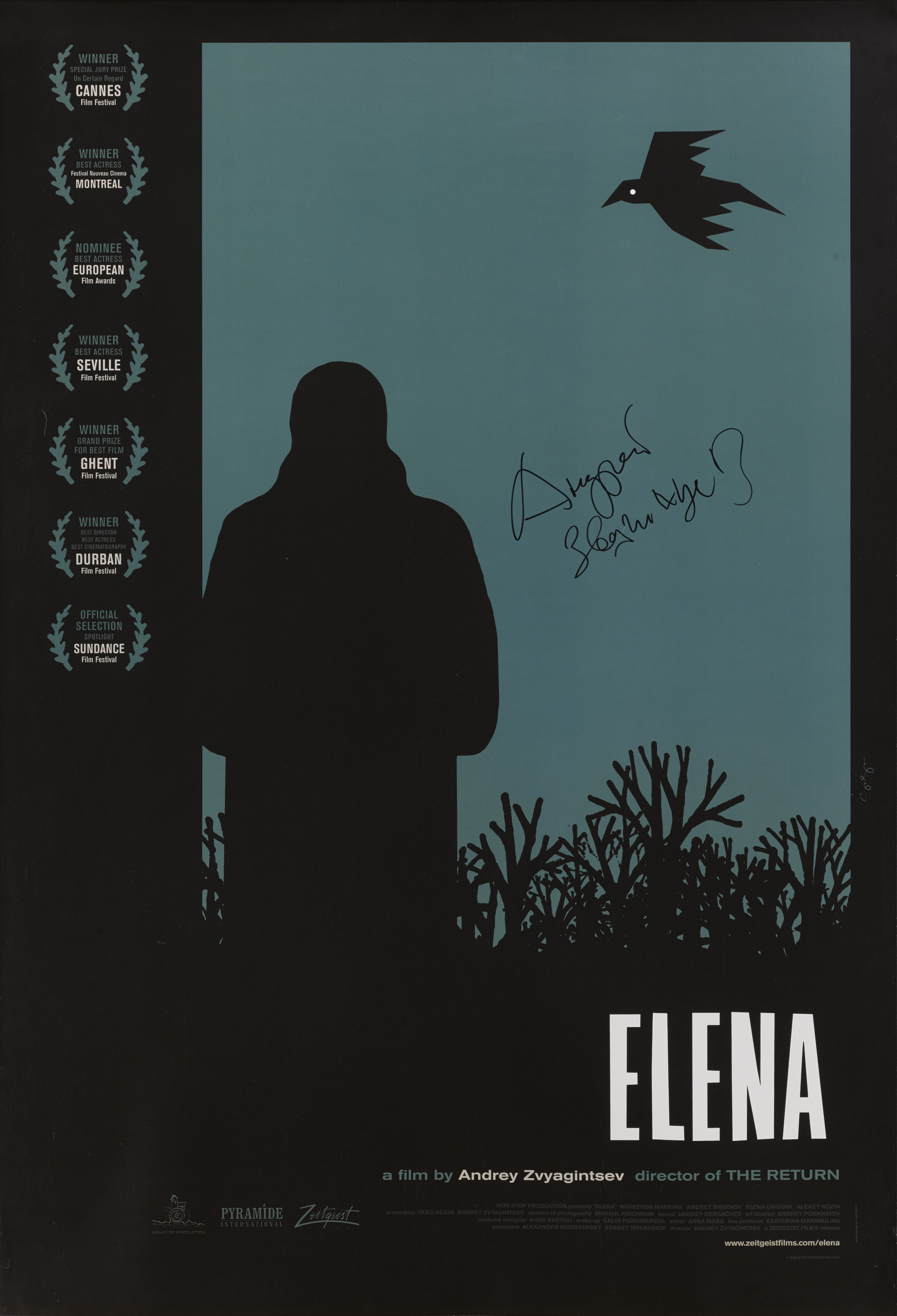 Elena (2011) Poster, US, First American release 2012, Signed by Andrey ...