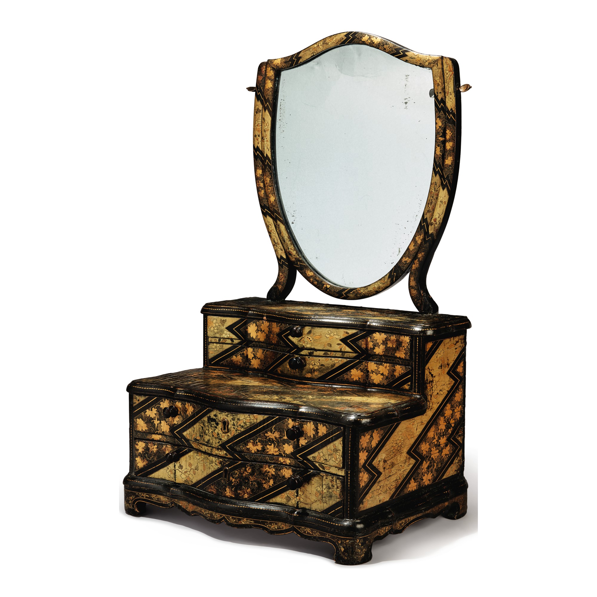A CHINESE EXPORT LACQUER DRESSING TABLE MIRROR, LATE 18TH CENTURY ...