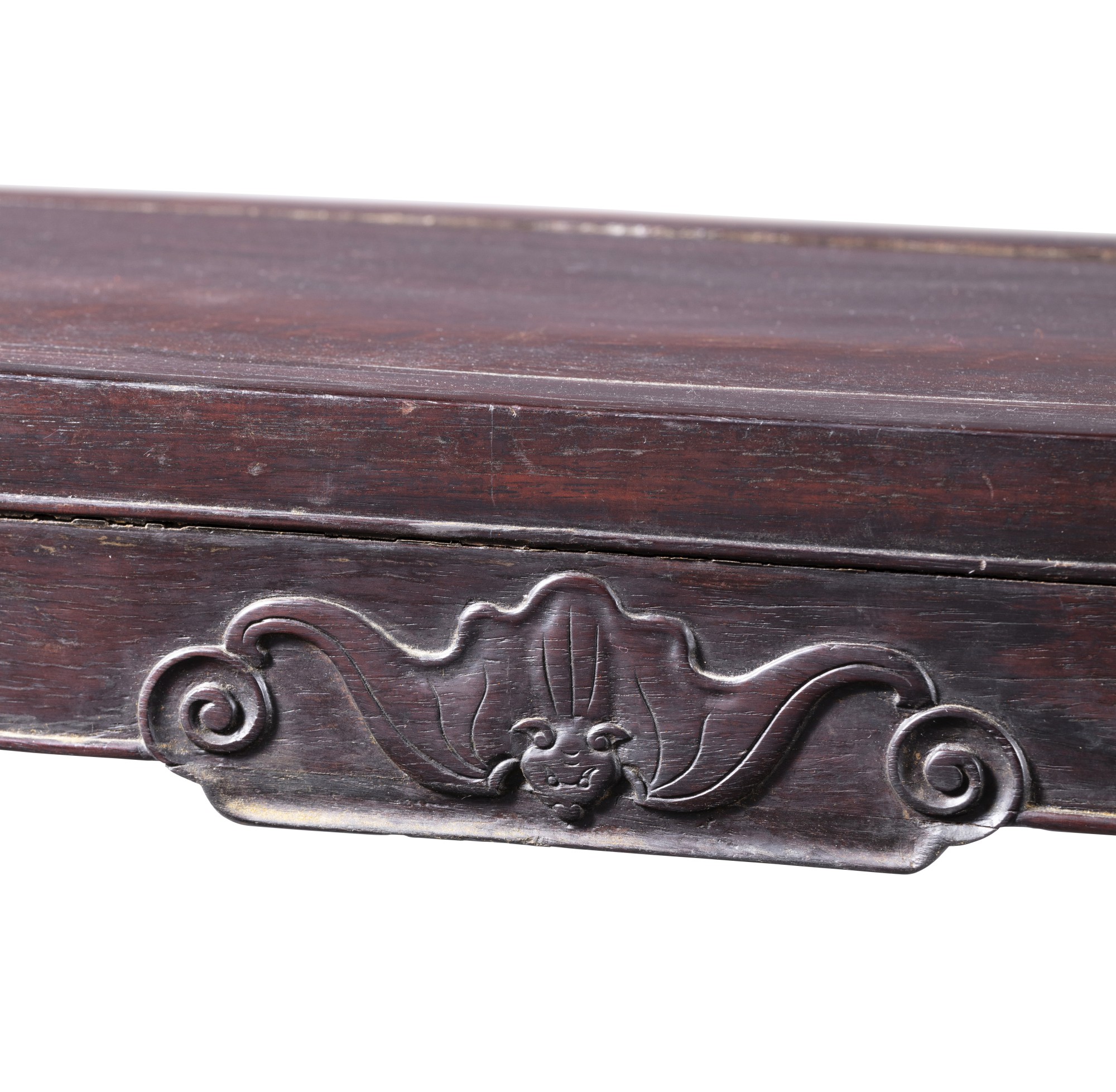 A hongmu low bench carved with bats and clouds Late Qing dynasty | 清晚期 ...