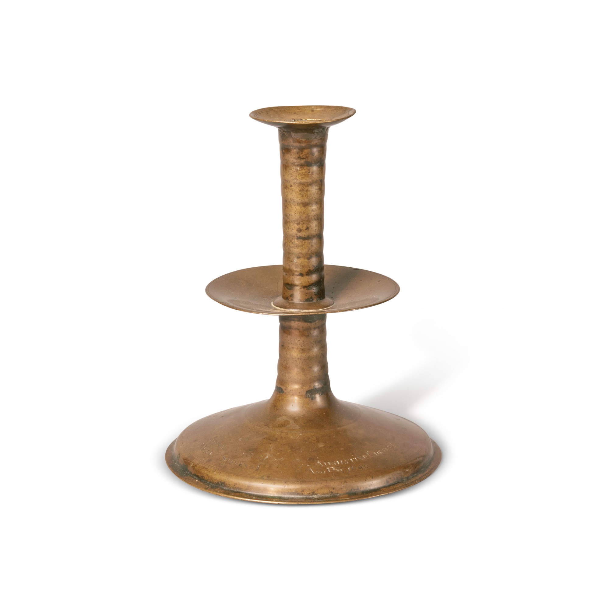 Important English Cast Brass Mid-Drip 'Trumpet' Circular-Based ...