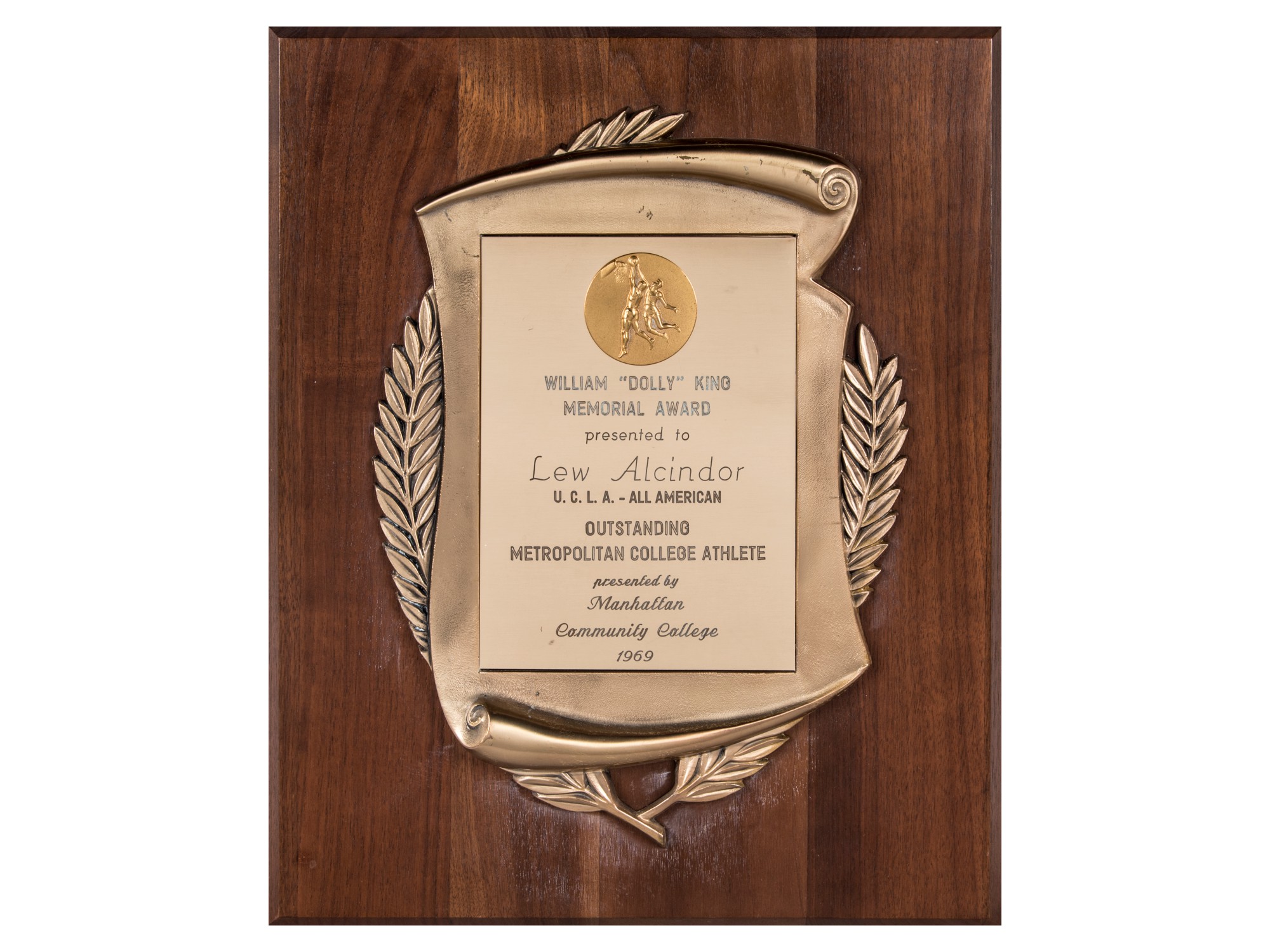 1969 Outstanding Metropolitan College Athlete Dolly King Memorial Award ...