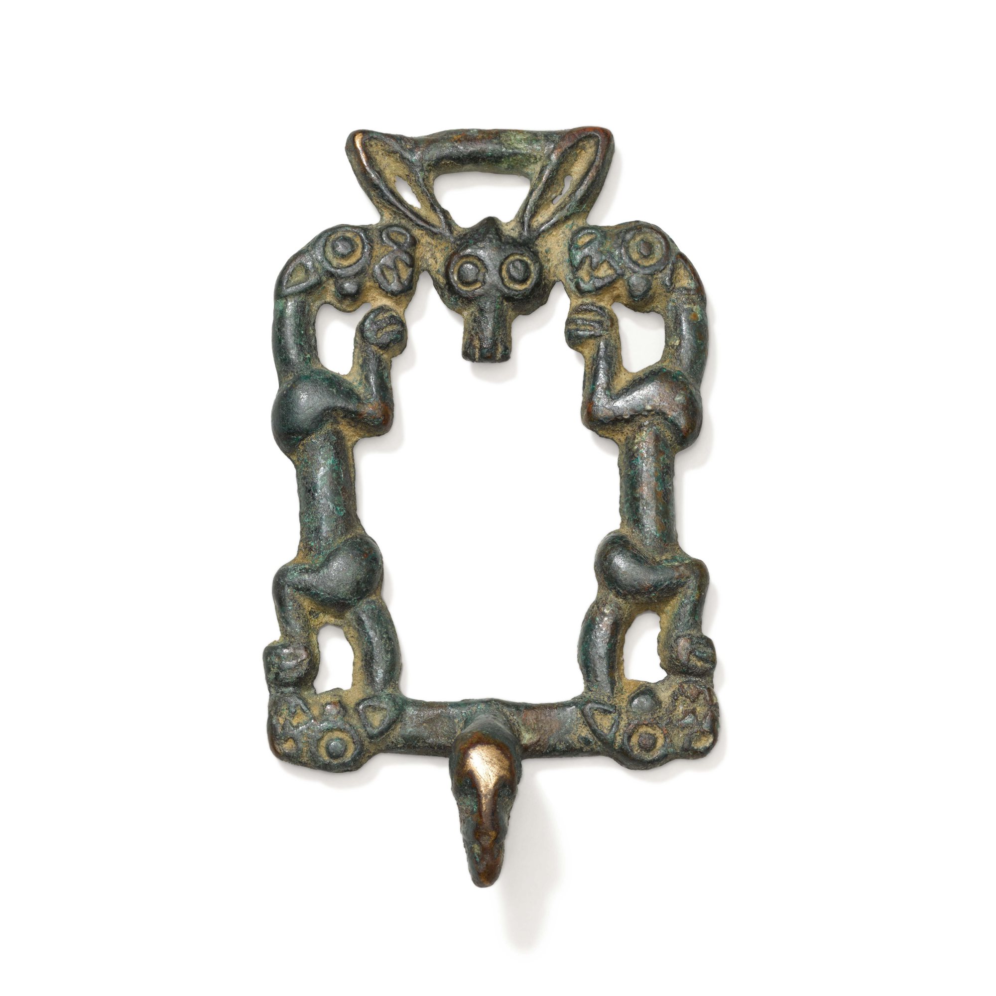 An Ordos bronze 'animal' belt buckle, South-central Inner Mongolia, 6th ...