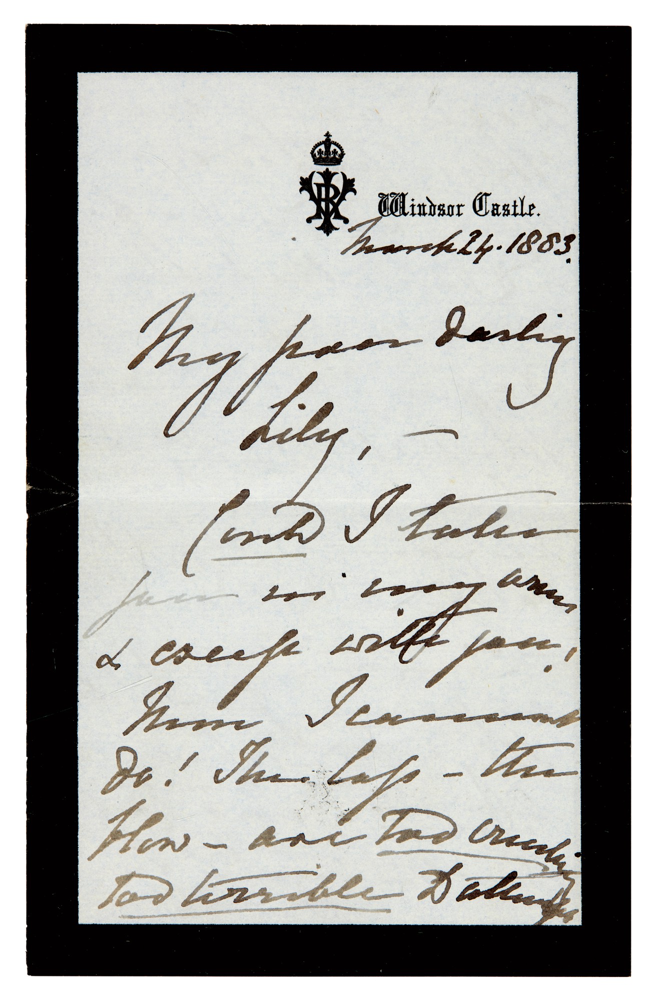 Queen Victoria | series of 15 autograph letters signed, to Lily ...