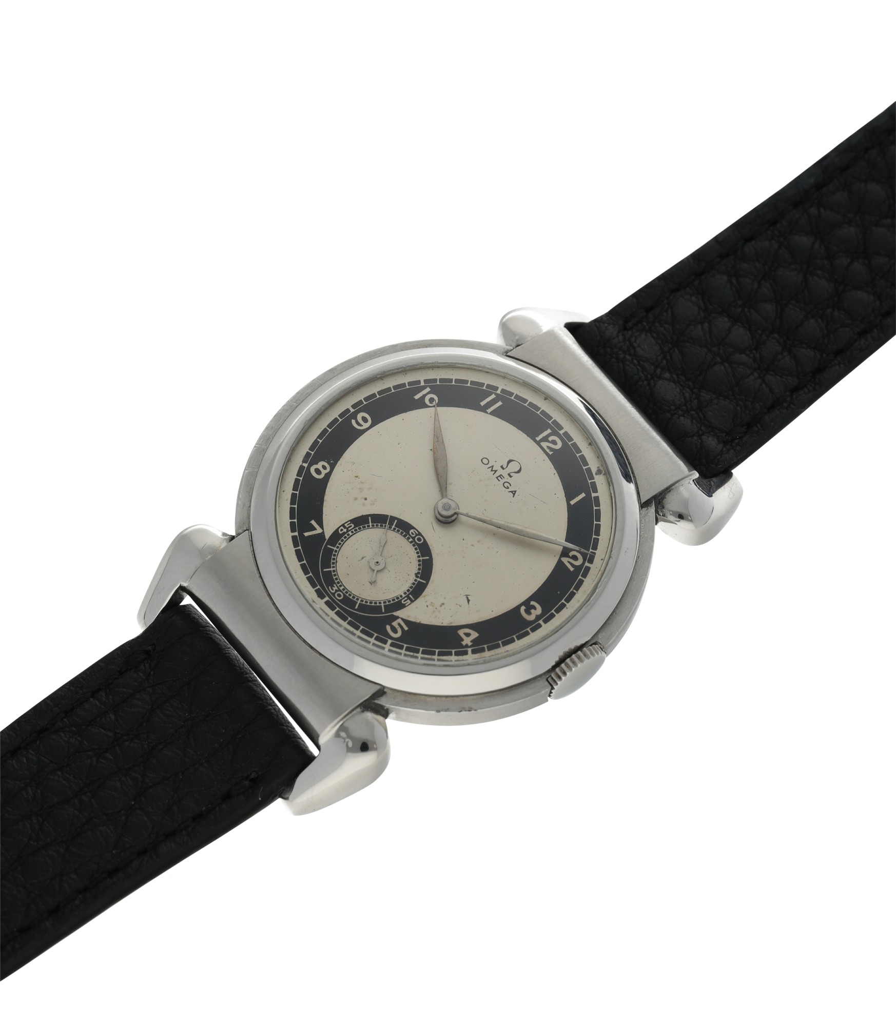 OMEGA | A STAINLESS STEEL WRISTWATCH WITH SCARAB HOODED LUGS, CIRCA ...