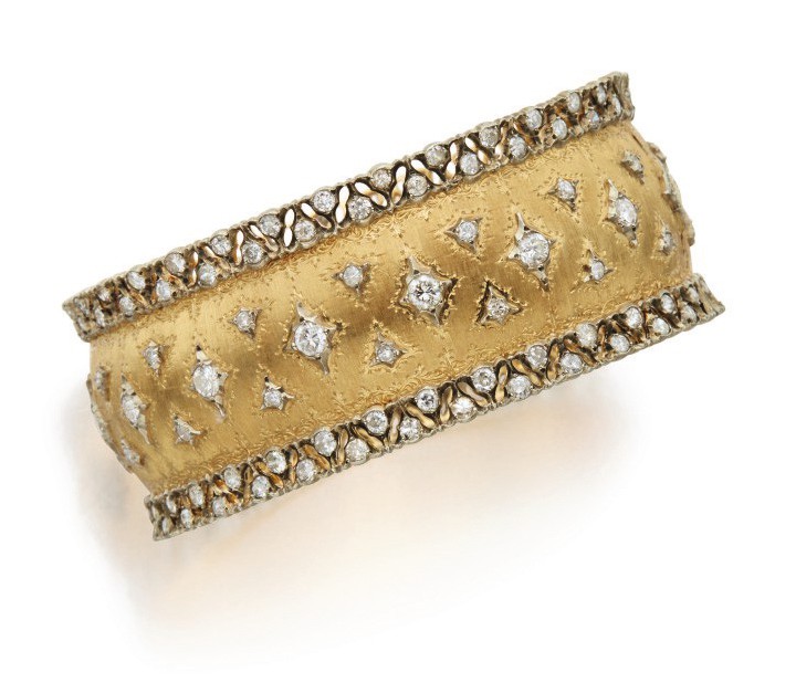BUCCELLATI | GOLD AND DIAMOND BANGLE-BRACELET | Important Jewels | 2020 ...