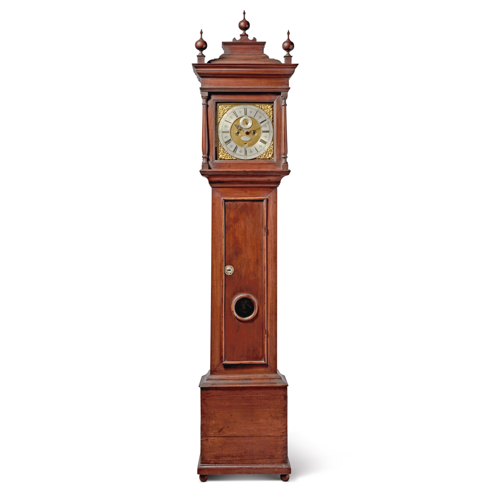 Fine and Rare William and Mary Walnut Tall Case Clock, Works by Peter ...