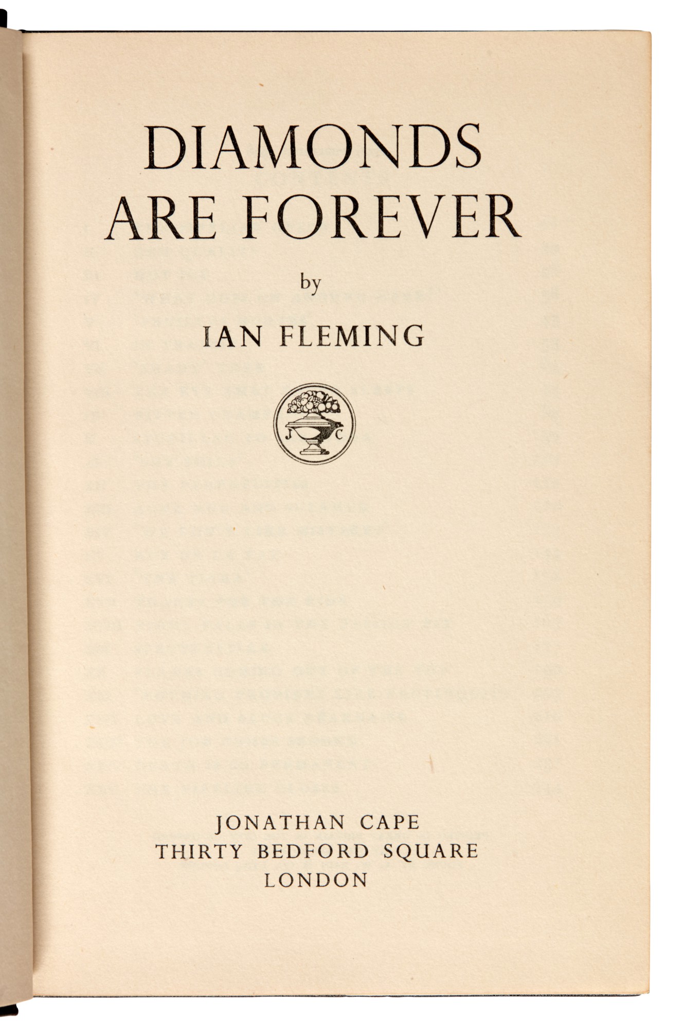 Ian Fleming | Diamonds are Forever, 1956, first edition, dust-jacket ...