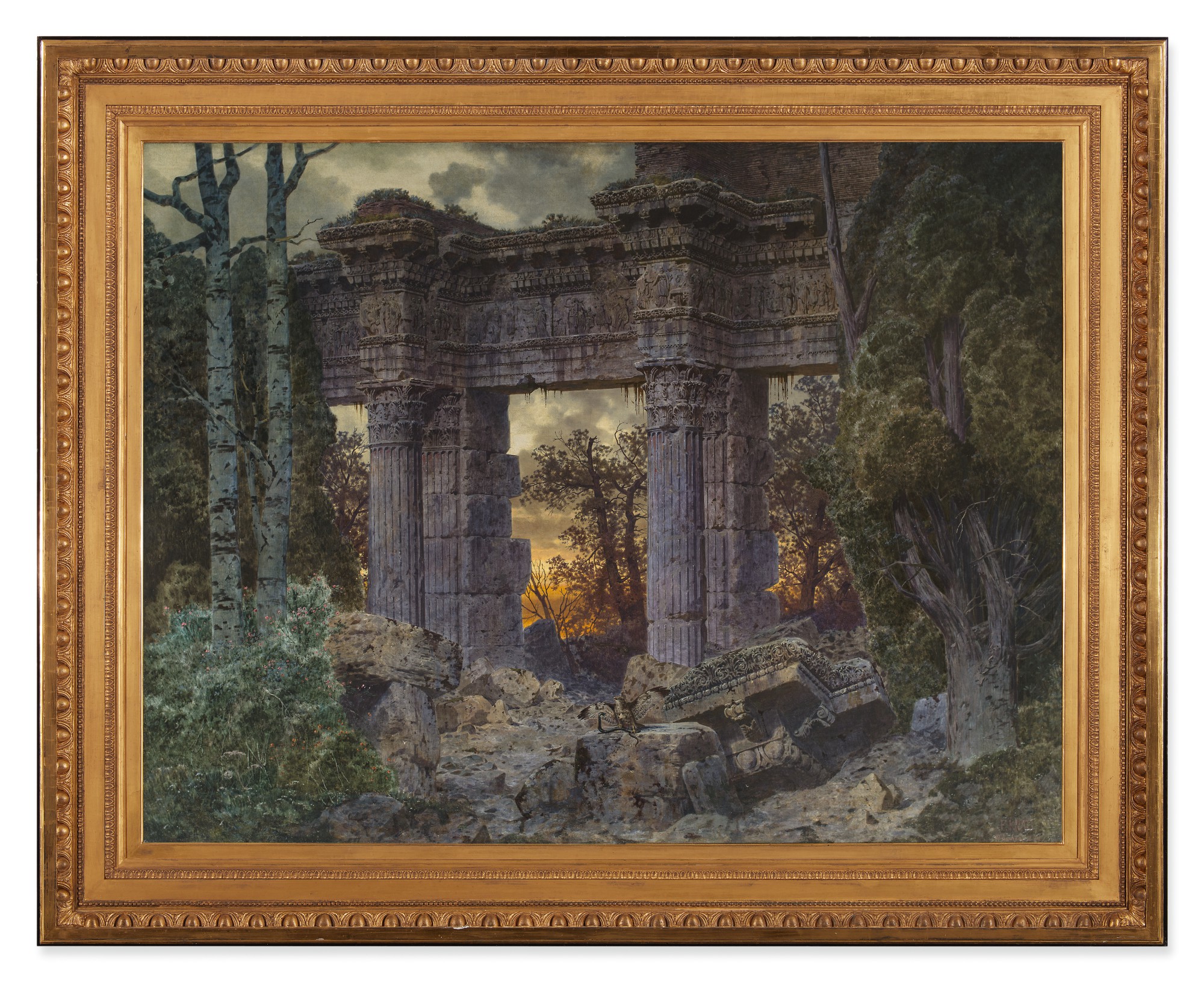 FERDINAND KNAB | ROMAN RUIN AT TWILIGHT | The Dealer's Eye | New York ...