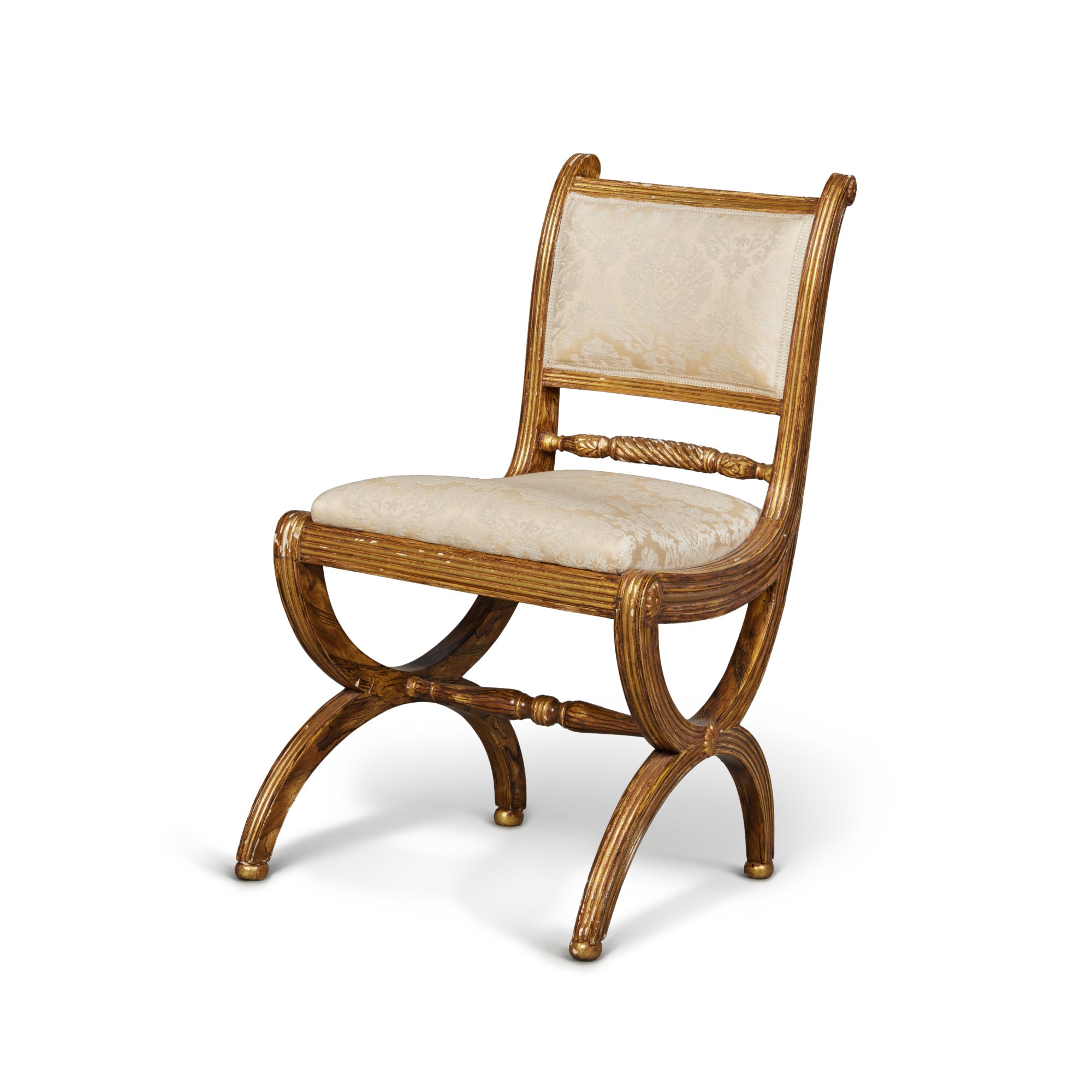 A Set of Ten Regency Style Giltwood and Faux Rosewood Dining Chairs ...