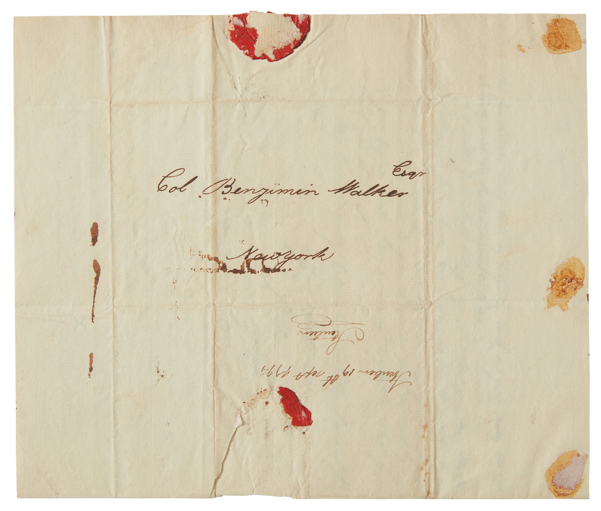 Steuben, Friedrich Wilhelm, Baron von. Autograph letter signed to ...