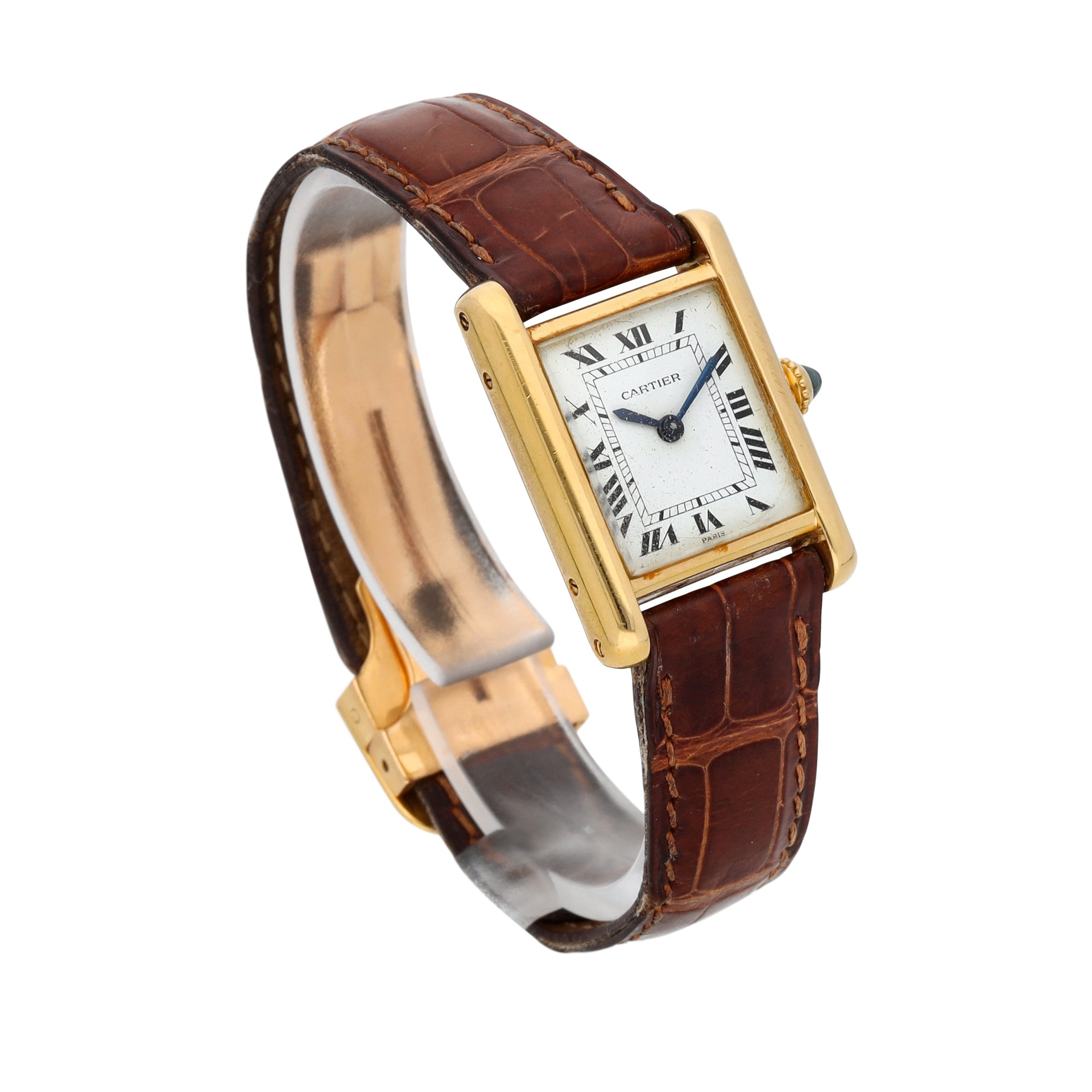 Tank Yellow gold wristwatch Circa 1985 | Fine Watches including ...