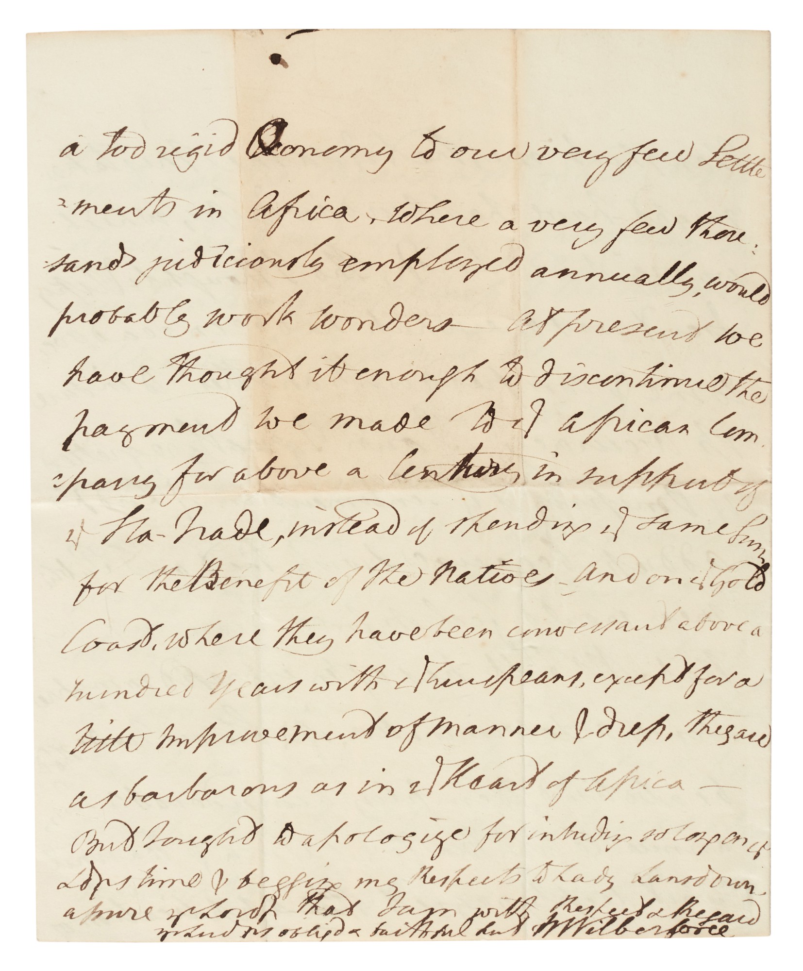 William Wilberforce | autograph letter signed, on the moral duty of ...