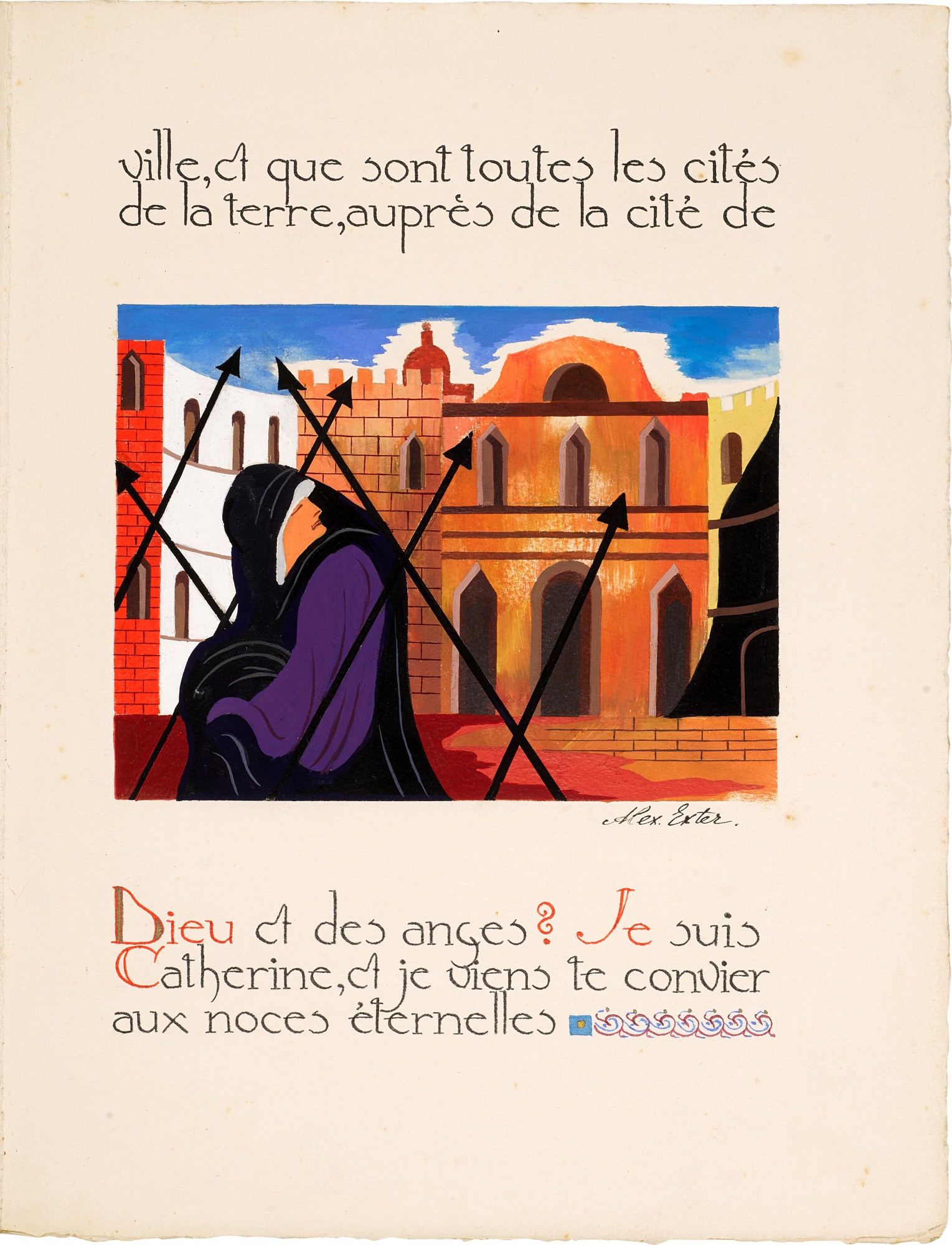 Illustrated Manuscript of Anatole France's Le Mystère du Sang | (Women ...