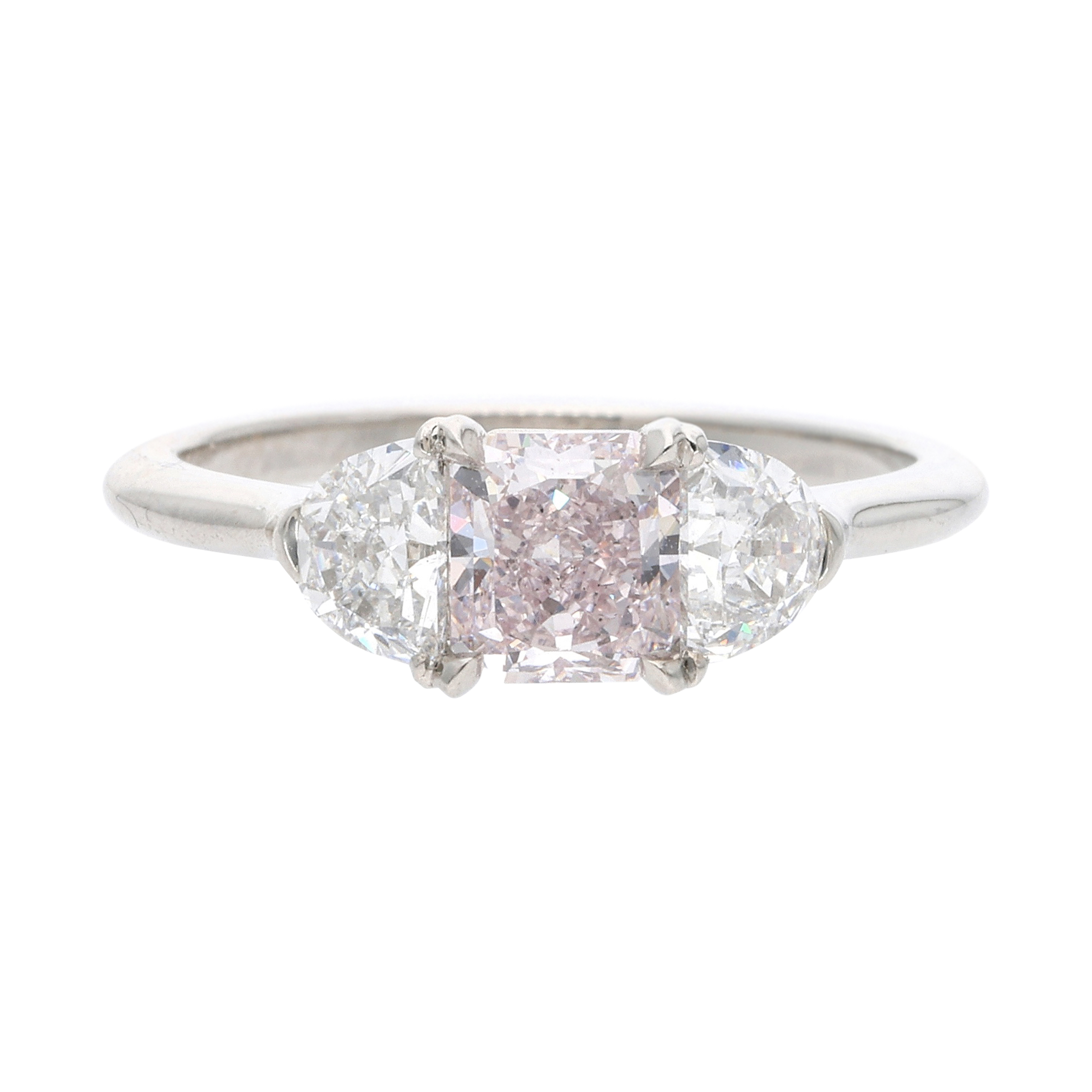 Platinum And Fancy Pink Radiant Cut Diamond Ring Available For ...