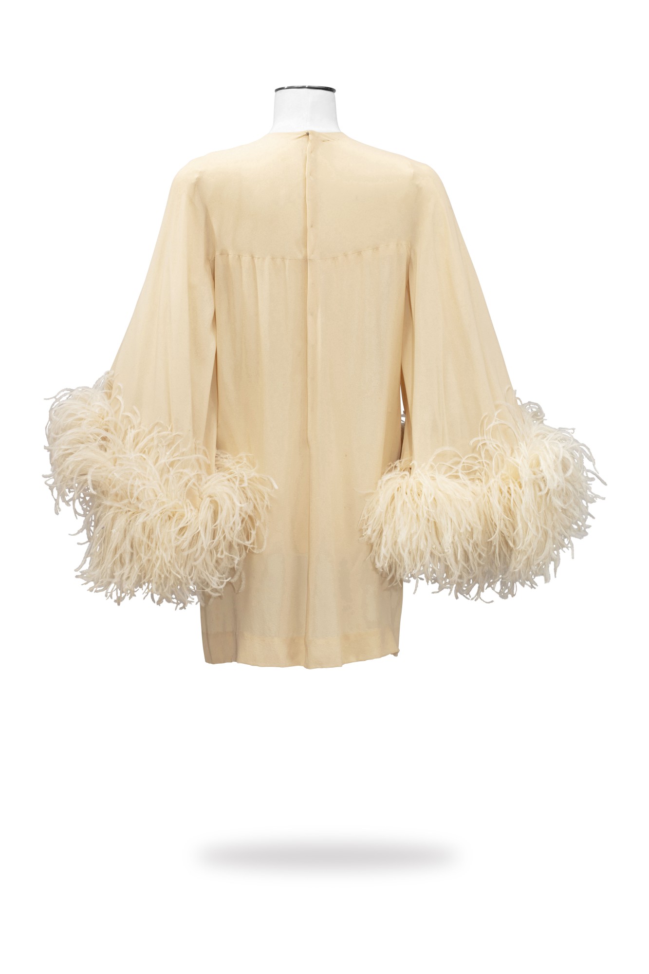Capucci, Haute Couture, circa 1964, Muslin cape dress with ostrich ...
