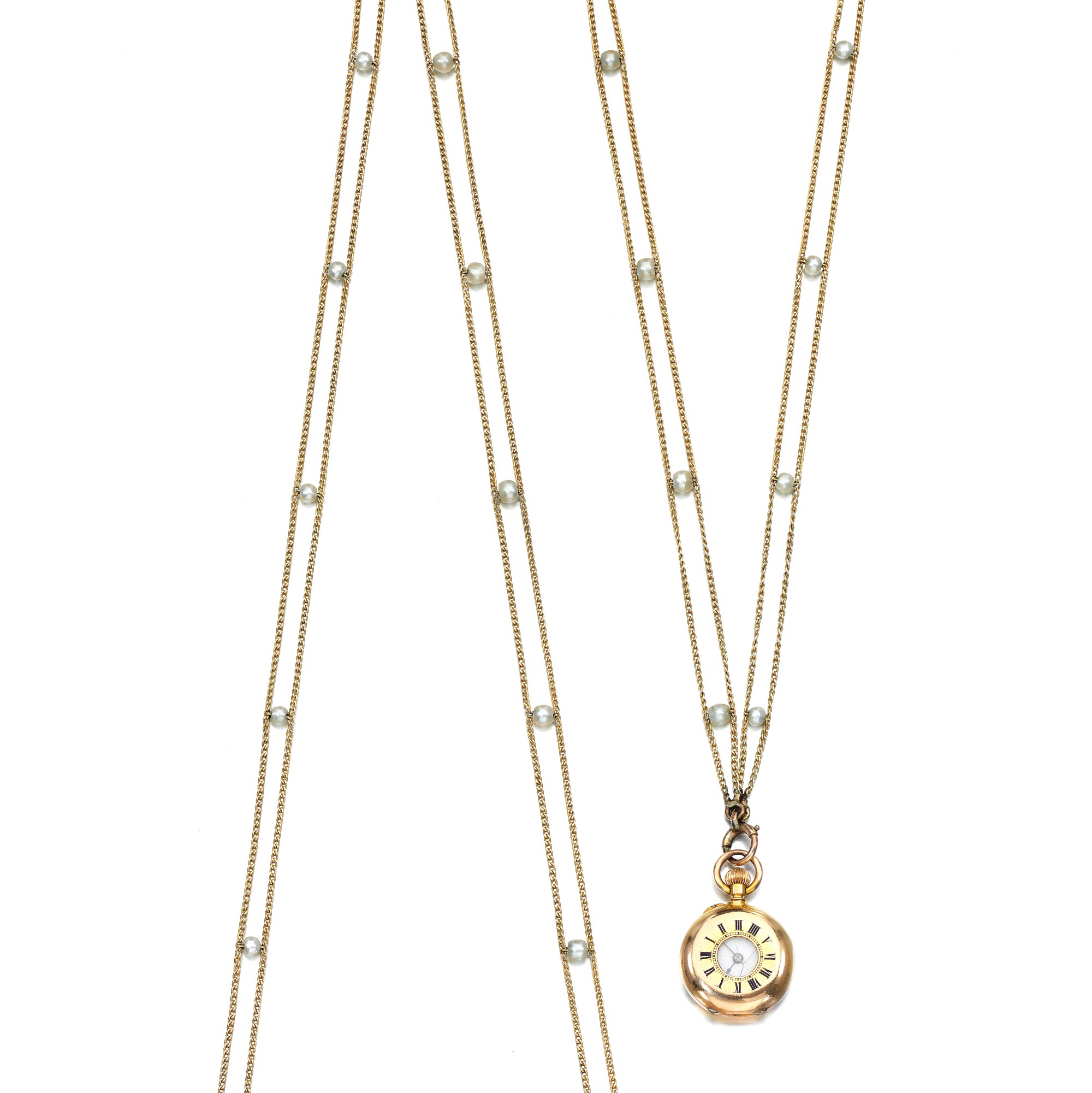 Lady's pendant-watch and seed pearl sautoir, late 19th century | The ...
