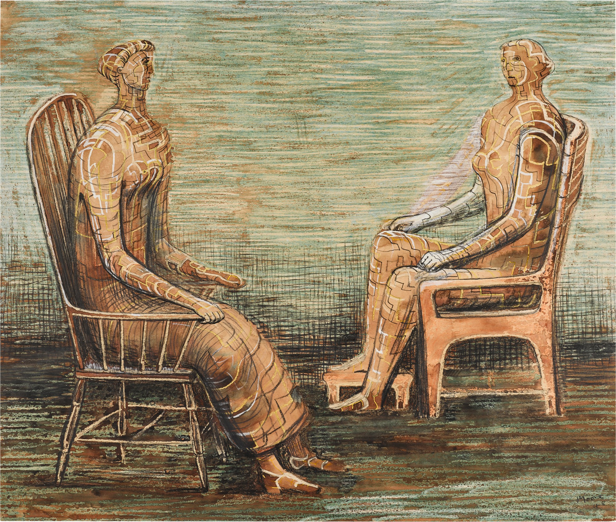 Two Seated Women | British Art Evening Sale: Modern/Contemporary | 2021 ...