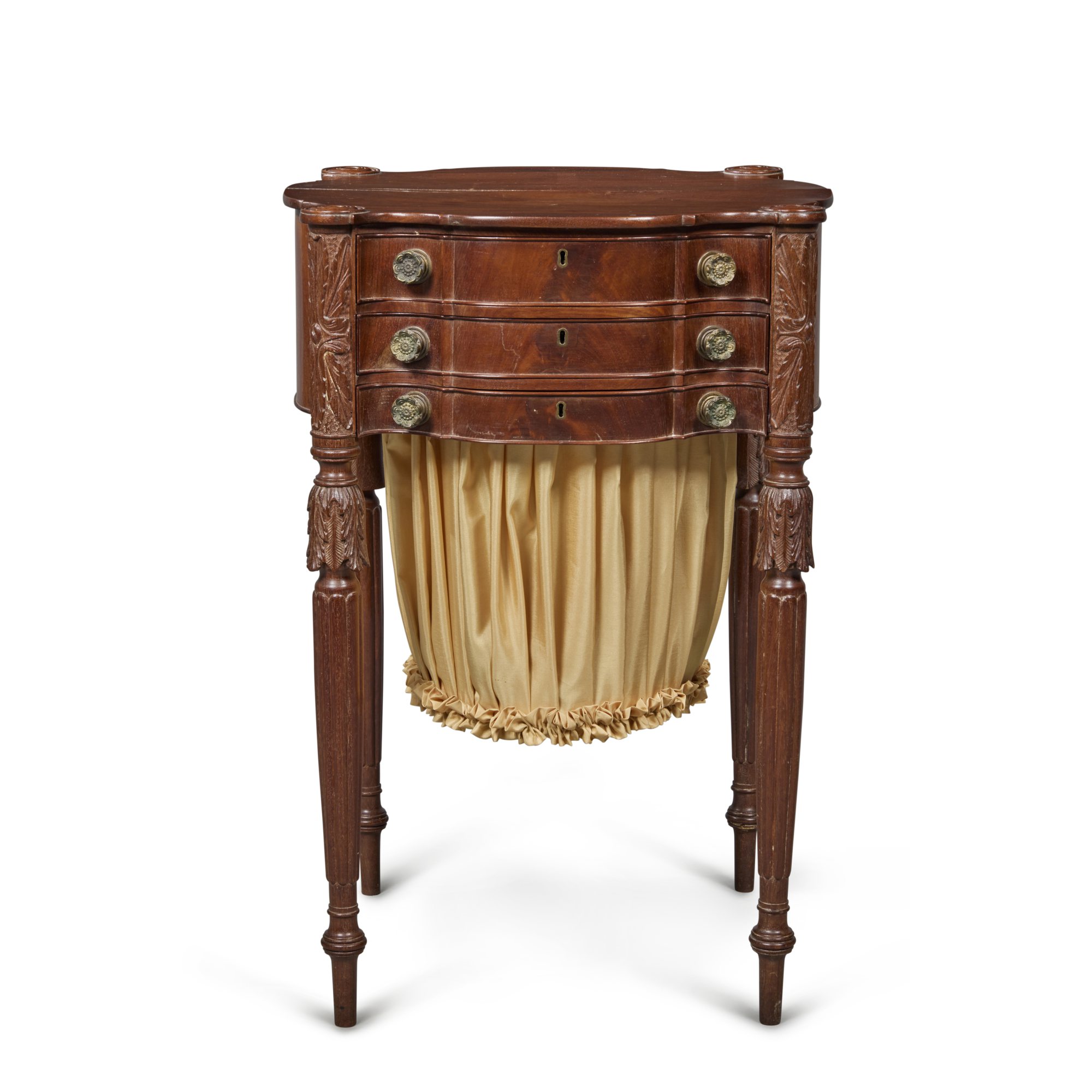 A Very Fine and Rare Federal Carved and Figured Mahogany Block-Front ...