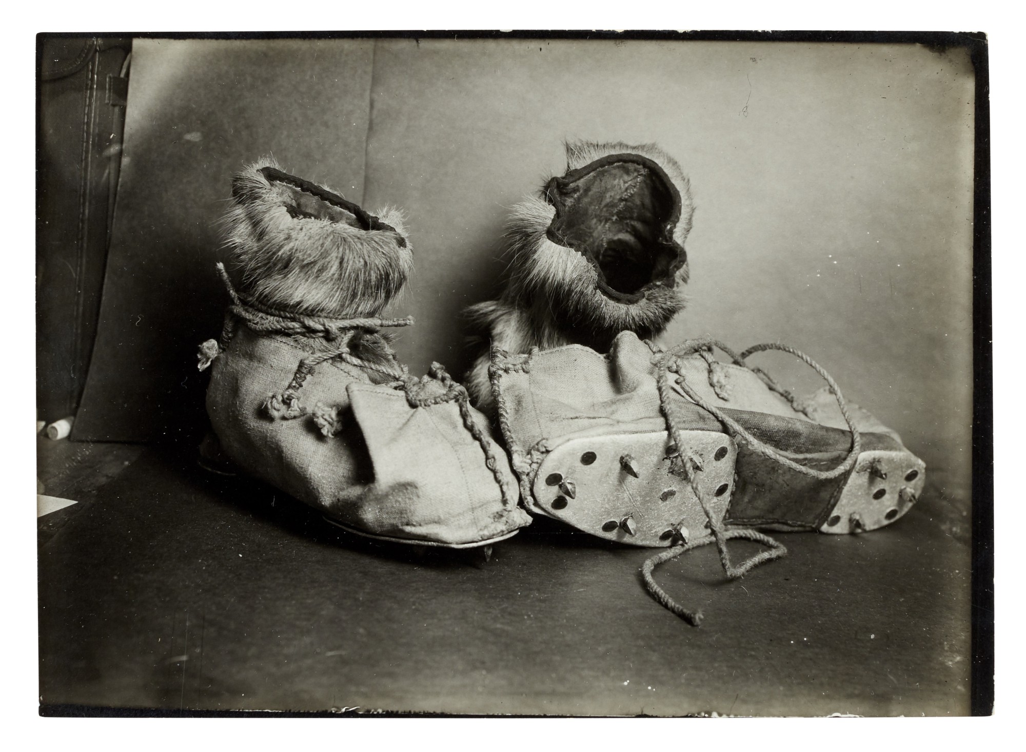 Herbert Ponting | Three original photographs of ski shoes, published in ...