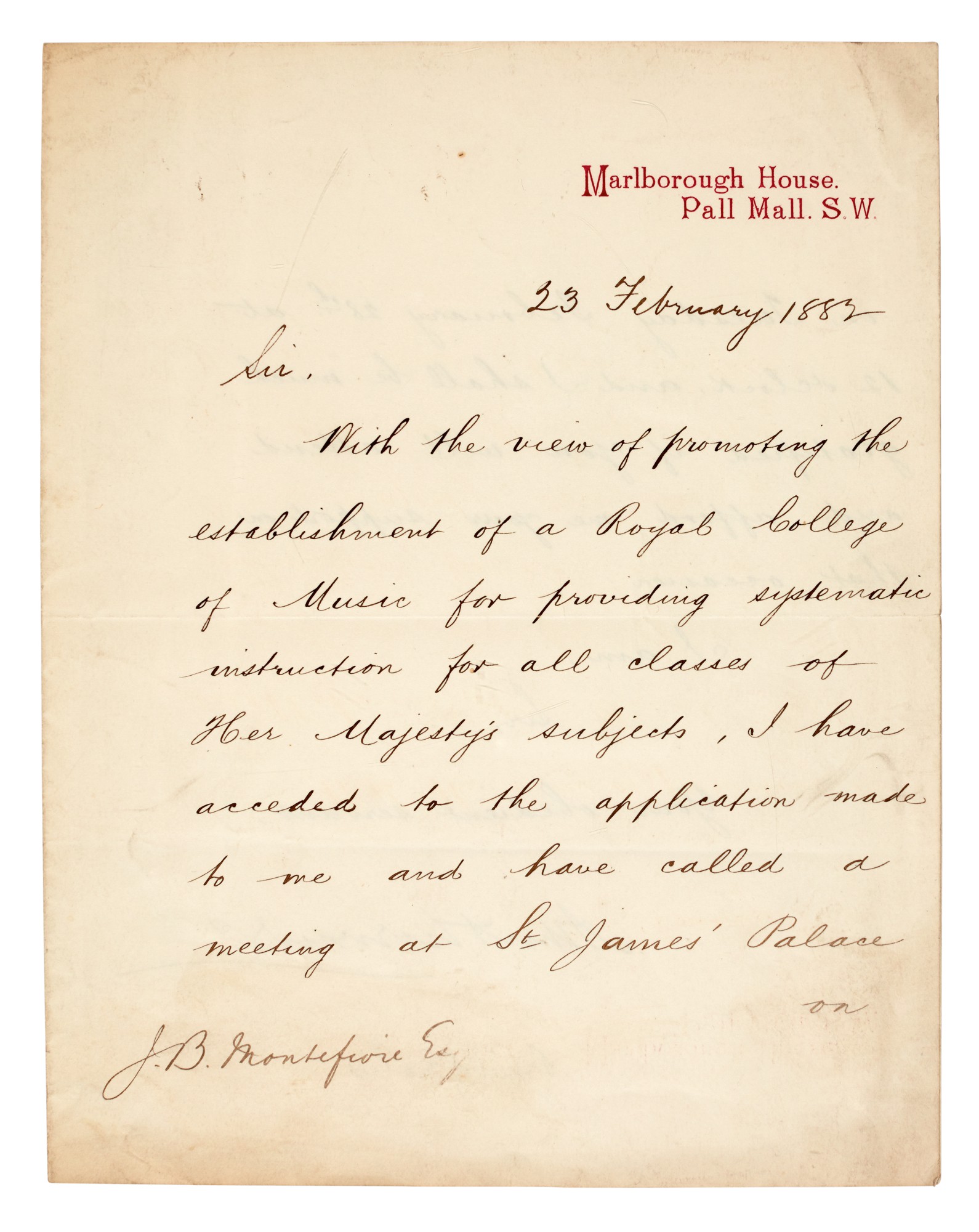 EDWARD VII | autograph letter signed, as Prince of Wales, on the Royal ...