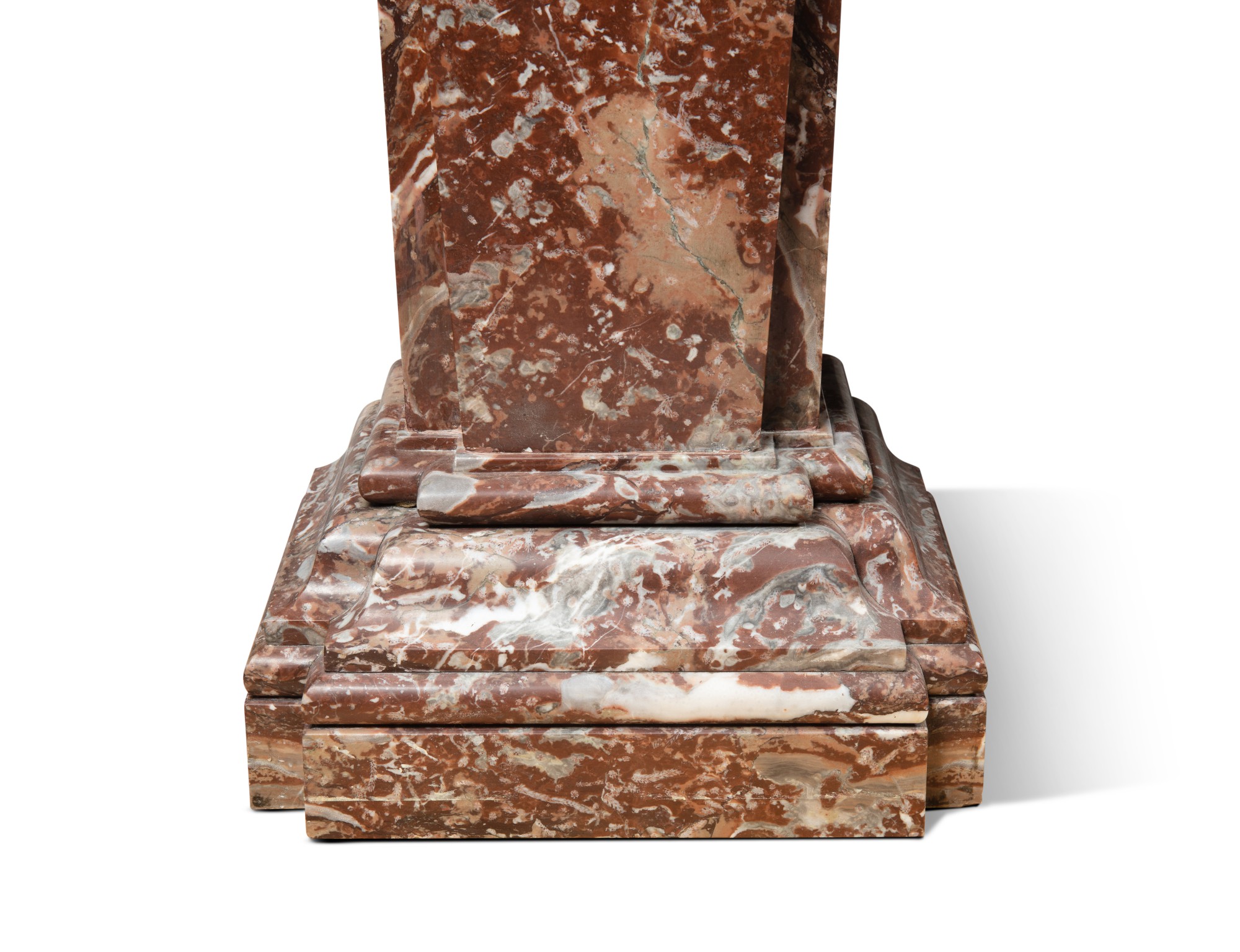 A pair of Rance red marble veneered pedestals, 20th century | Hôtel ...