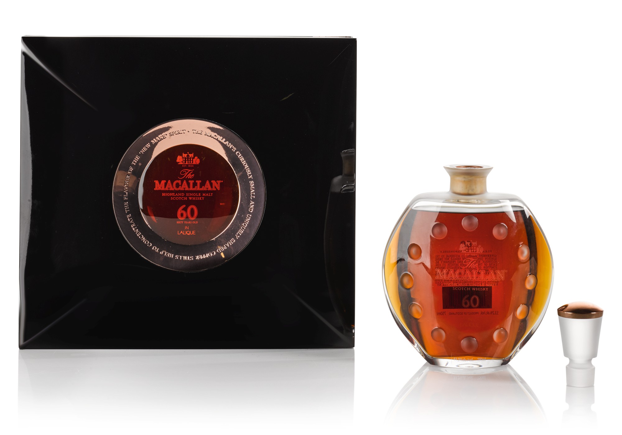The Macallan 60 Year Old in Lalique, Six Pillars, Fourth Edition, 53.2 ...